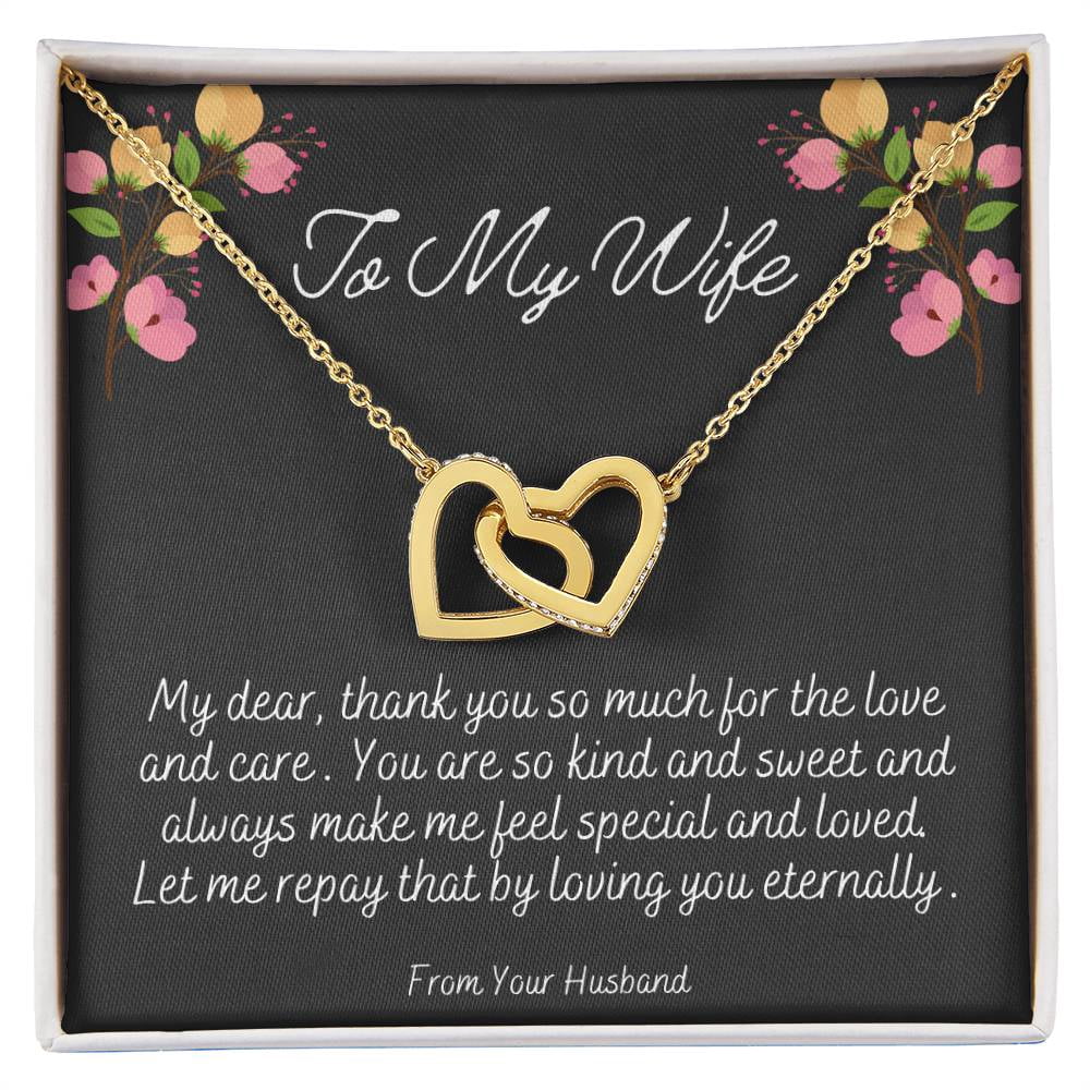So Kind And Sweet, Interlocking Hearts Necklace, 14K White Gold or 18K ...