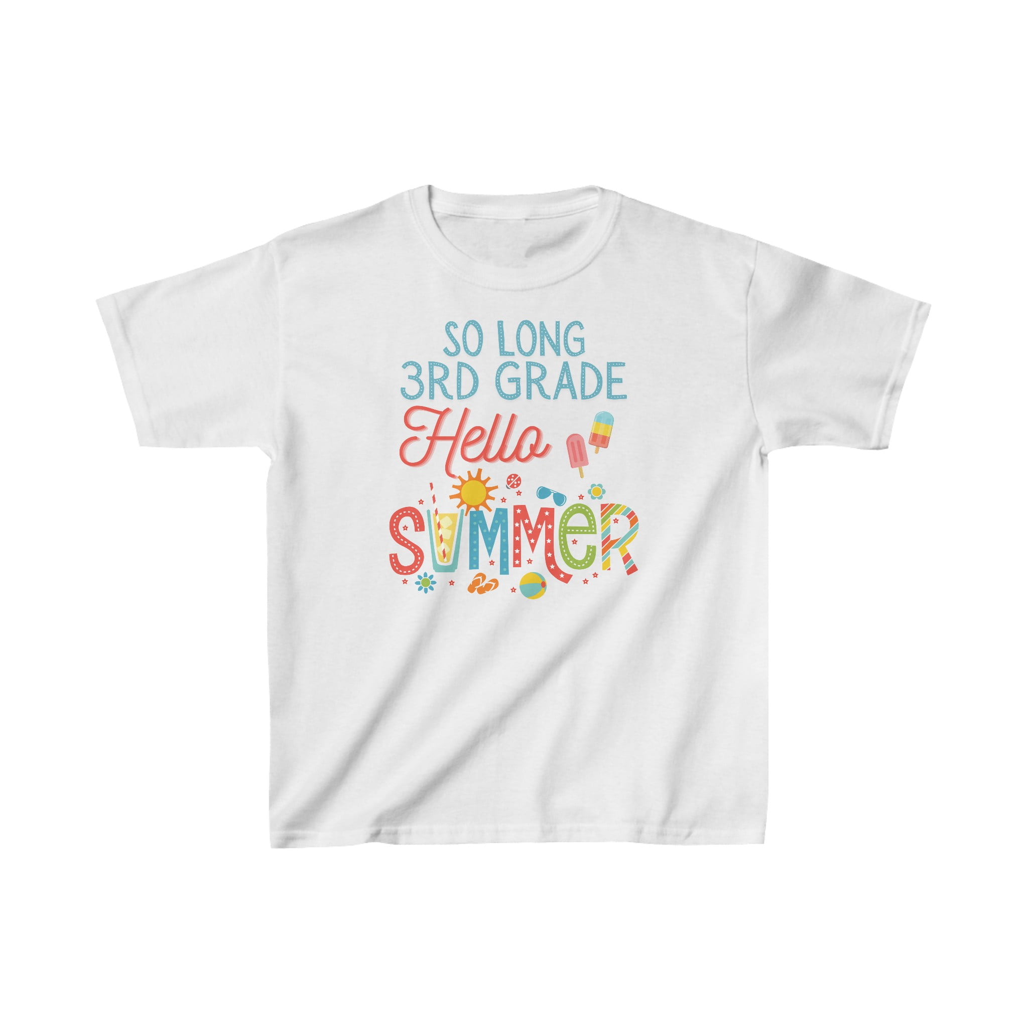 So Long 3rd Grade Hello Summer, Last Day of School Kids Heavy Cotton ...