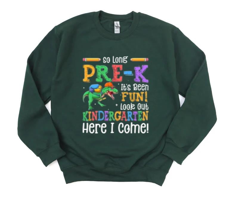 So Long Pre-K Hello Kindergarten Cool Dino Graduation Student ...