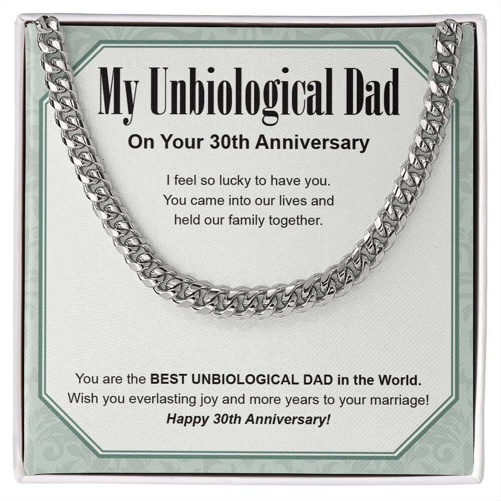 "So Lucky To Have You" Unbiological Dad 30th Wedding Anniversary ...