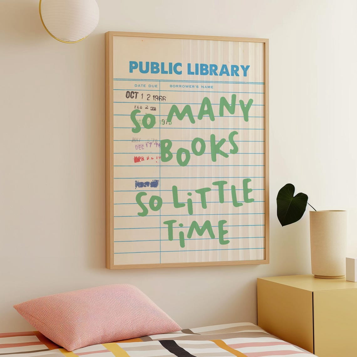 So Many Books Design2 Poster Cute Book Nook Decor Trendy Reading Lover ...