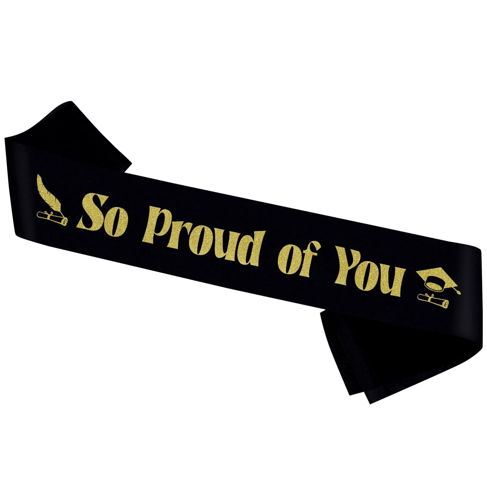So Proud ofEGSC You Sash, Black Sash with Gold Foil Congratulations ...