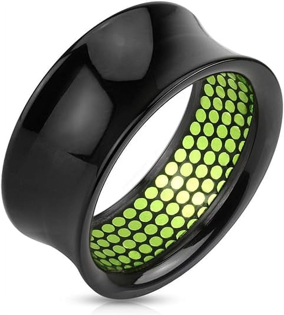 So Scene Acrylic inlay patern Eyelet Tunnels Ear Plugs Gauges (12mm-1/2 ...