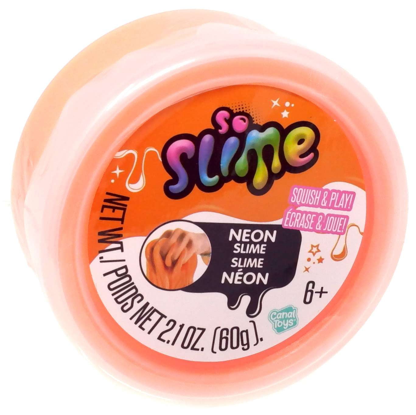 Canal Toys So Slime Stretchy Neon Slime, Orange, 2.1 oz - Walmart.com