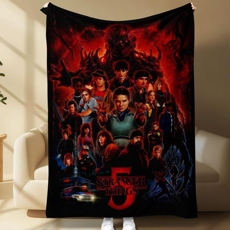 So-Stranger -Things -Season -5 Flannel Blanket, Mystery Dark Style ...