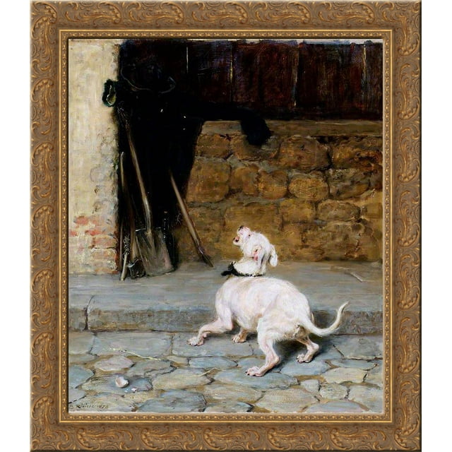 So full of shapes is fancy 24x20 Gold Ornate Wood Framed Canvas Art by ...