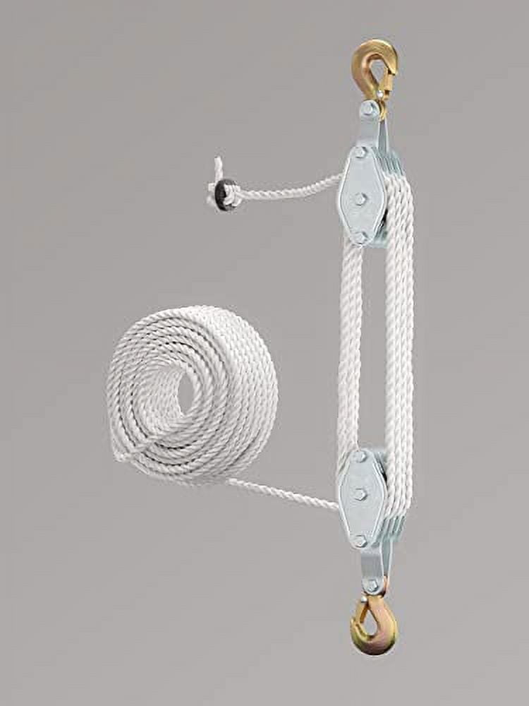 4000 LB Cap Hand Rope Block and Tackle Pulley System - Walmart.com