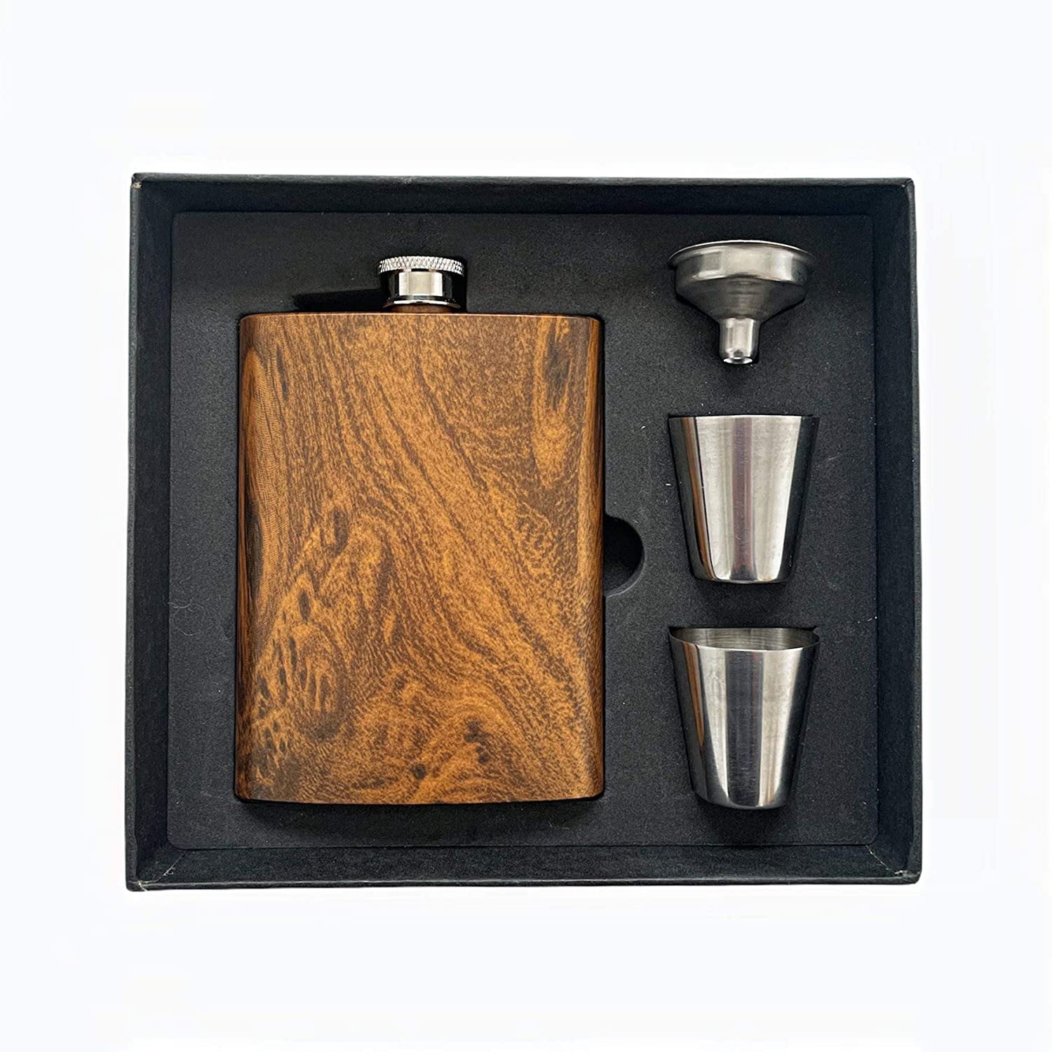 SoBoho 8oz Stainless Steel Flask Gift Set, Includes Flask, Funnel, Shot ...