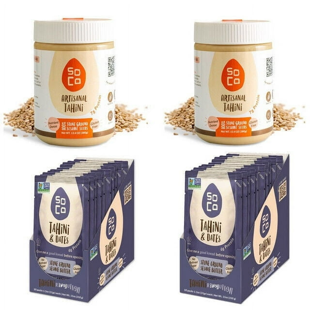 SoCo 2 x Artisanal Tahini Jars each of (380 Grams ) with combo 2 x ...