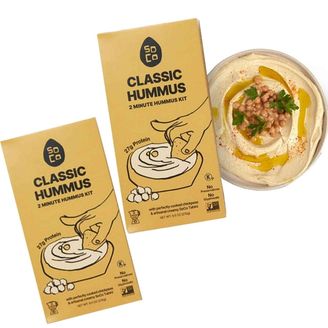 SoCo Classic Hummus 2 Minuts Kit No Preservatives Always Fresh Gluten ...