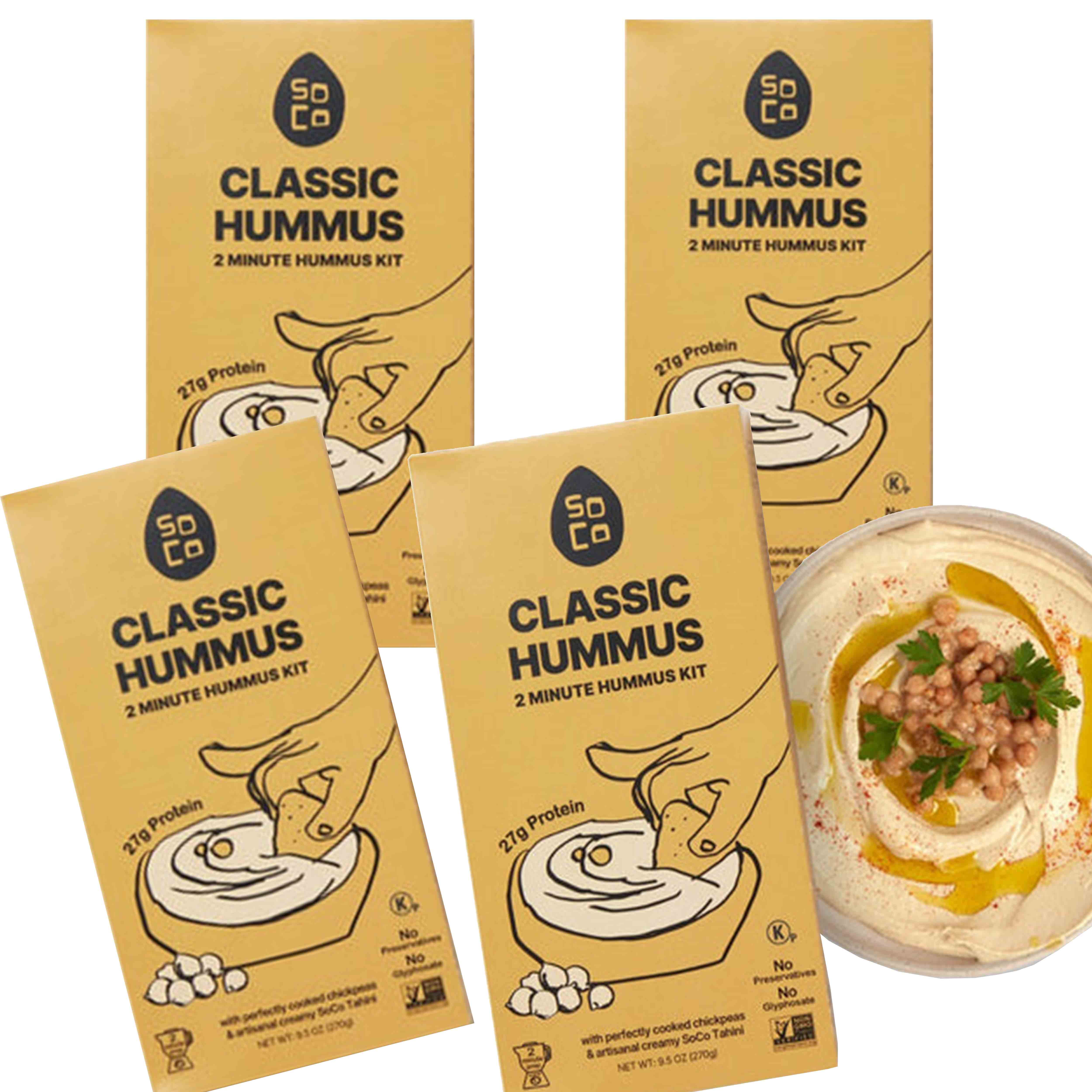 SoCo Classic Hummus 2 Minuts Kit No Preservatives Always Fresh Gluten ...