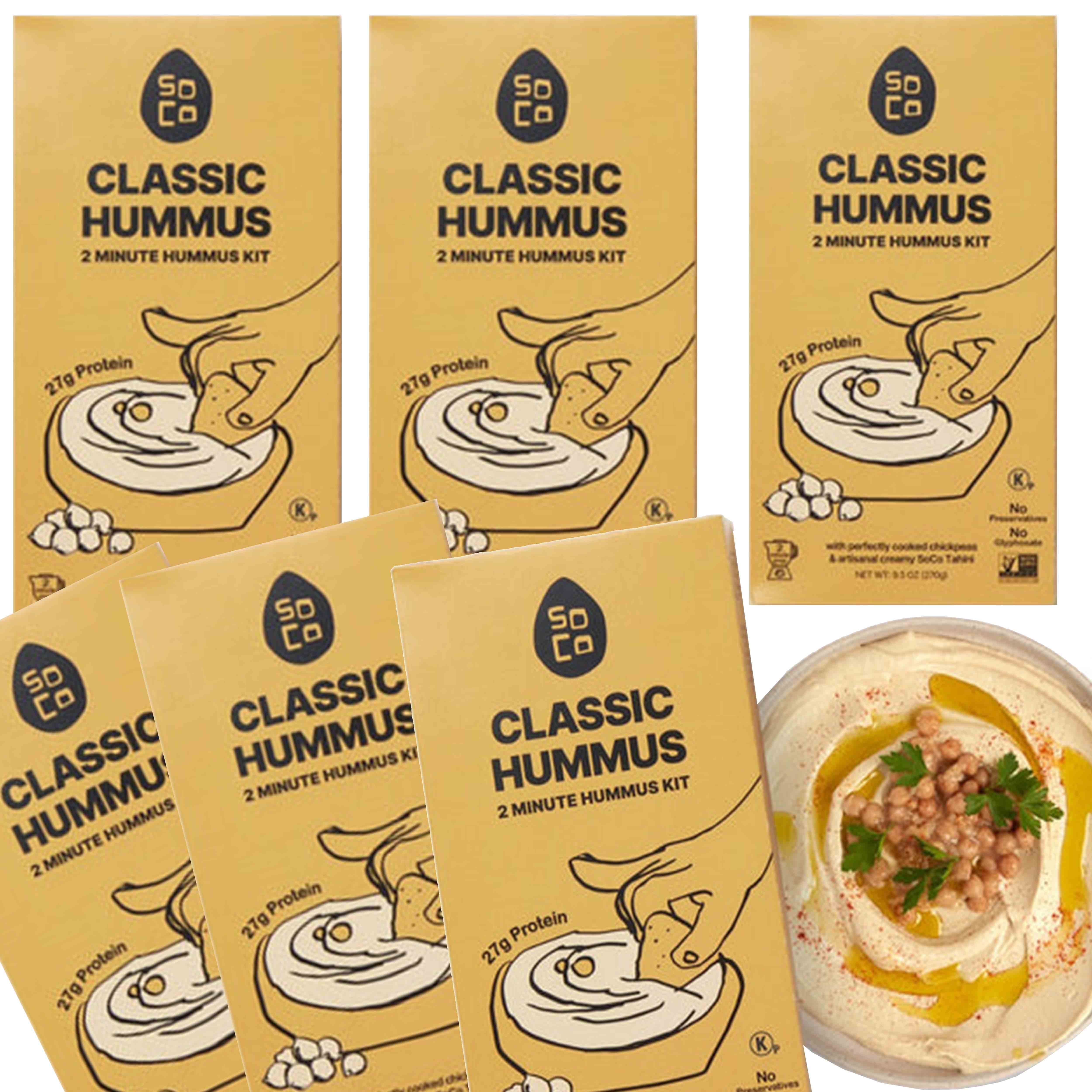 SoCo Classic Hummus 2 Minuts Kit No Preservatives Always Fresh Gluten ...