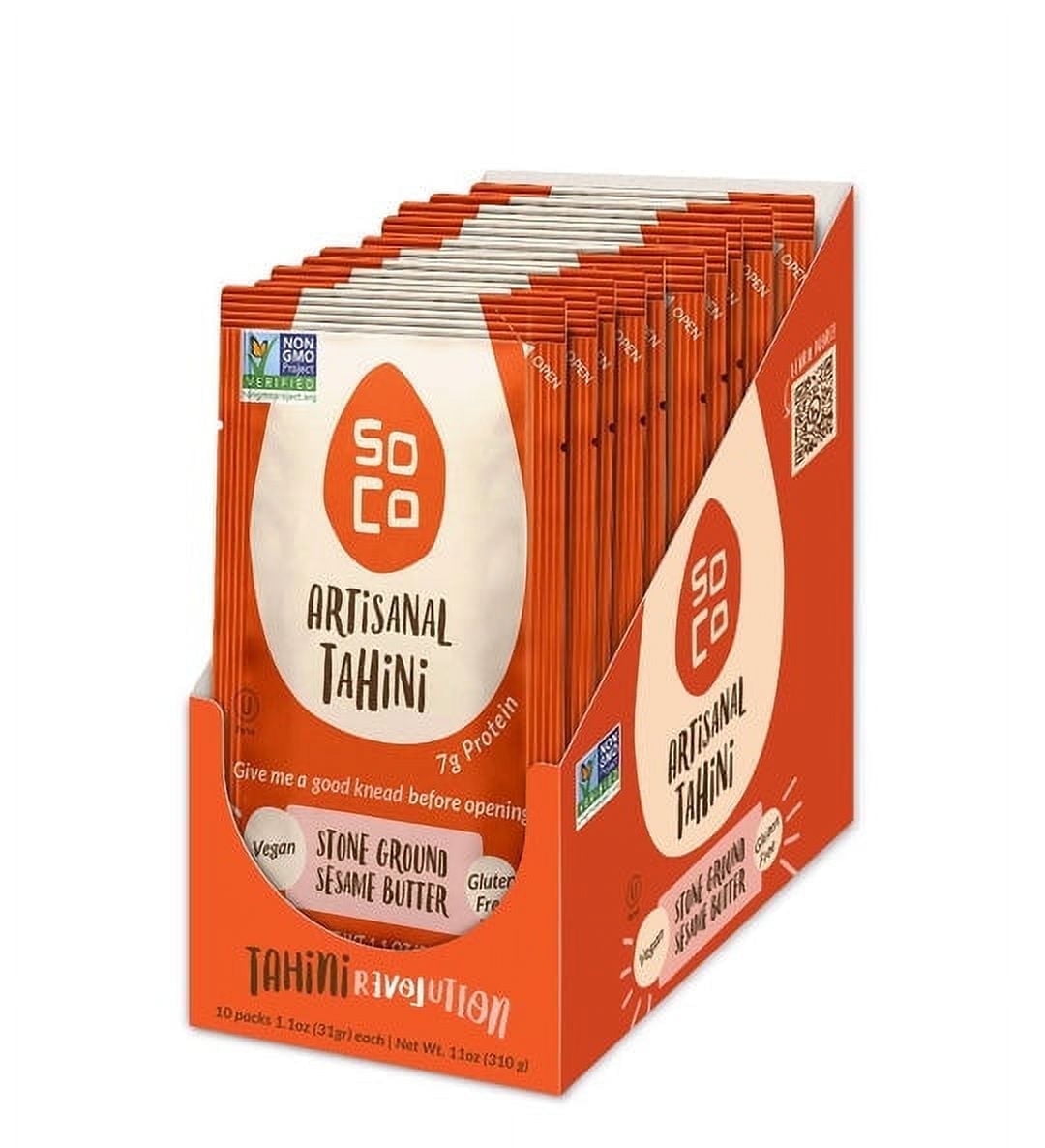 SoCo Squeeze Packs Artisanal Tahini Gluten-Free Box of 10 - Walmart.com
