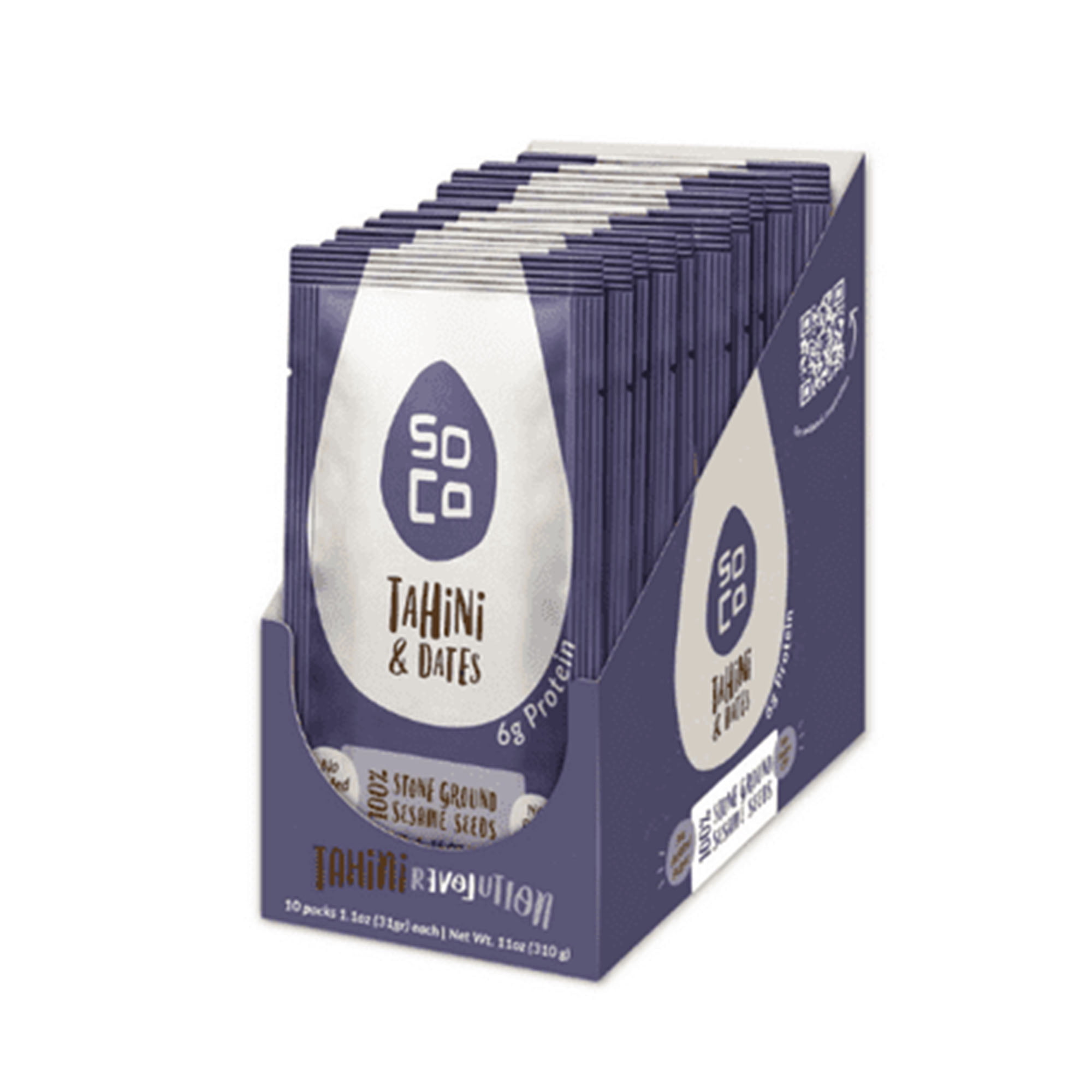 SoCo Squeeze Packs Tahini & Dates Gluten-Free Box Of 10 - Walmart.com