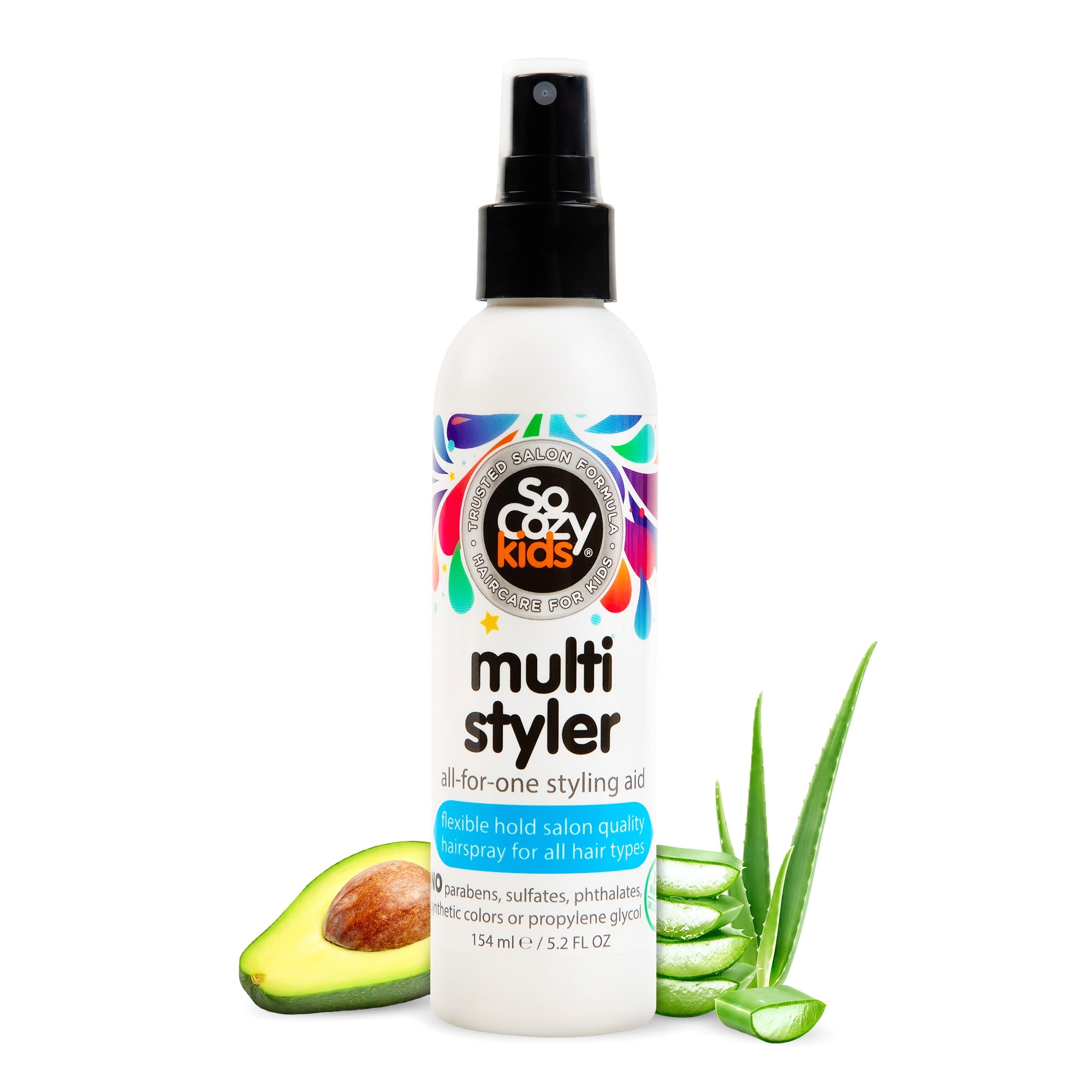 SoCozy Kids Multi Hair Styler Spray, Flexible Hold, Frizz Control, 5.2 ...