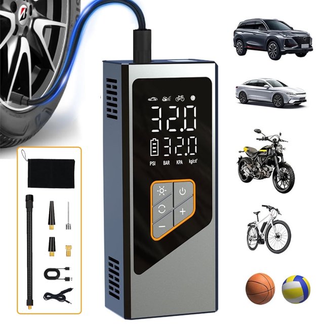 Rohatie Tire Inflator Portable Air Compressor, 150PSI Car Air Pump ...