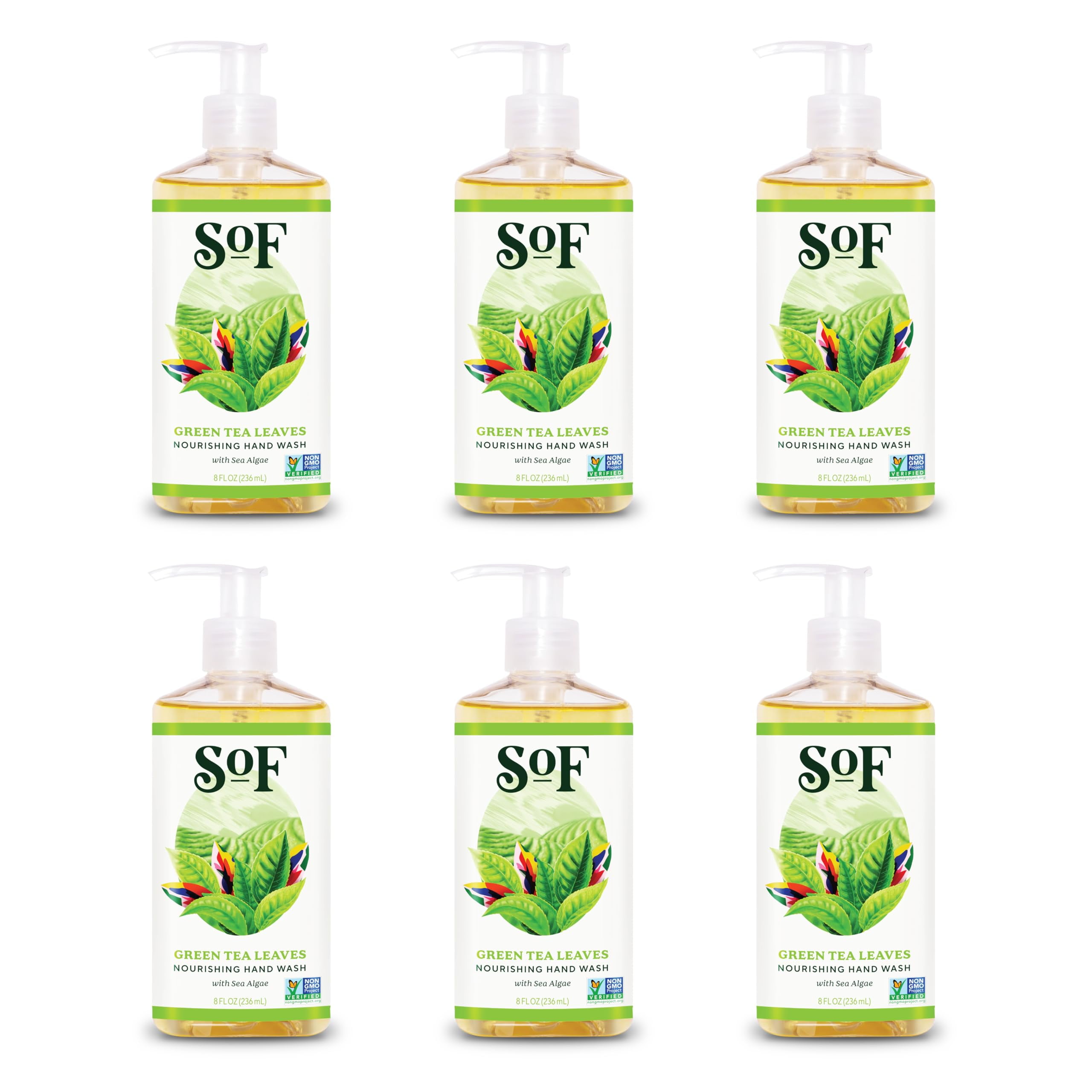 SoF Nourishing Hand Wash YYF14 - With Moisturizing Sea Algae, Coconut & Olive Oil- Vegan & Non ...