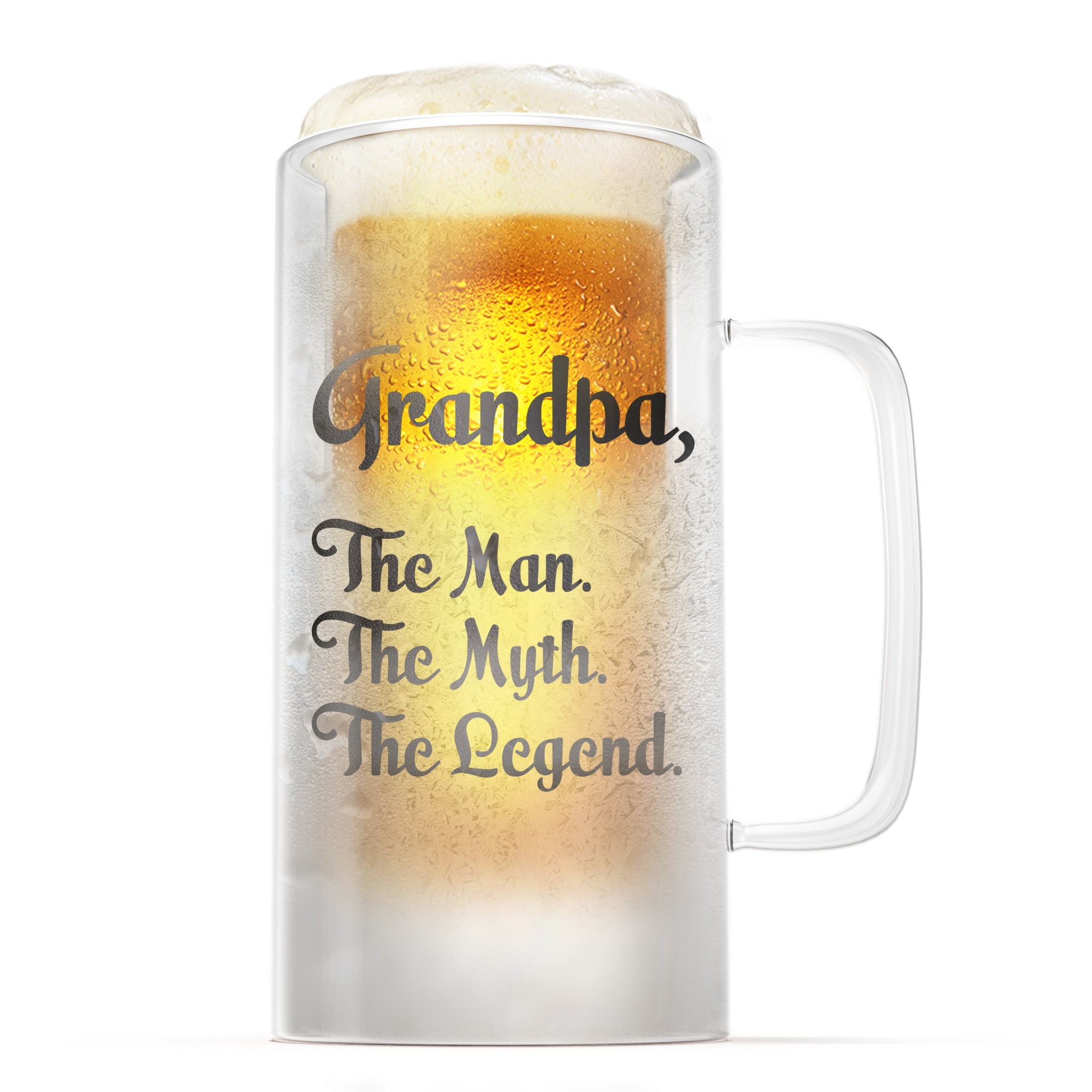 SoHo Insulated Beer Mug Gift for Dad, Double Walled Freezer Cup for Ice ...