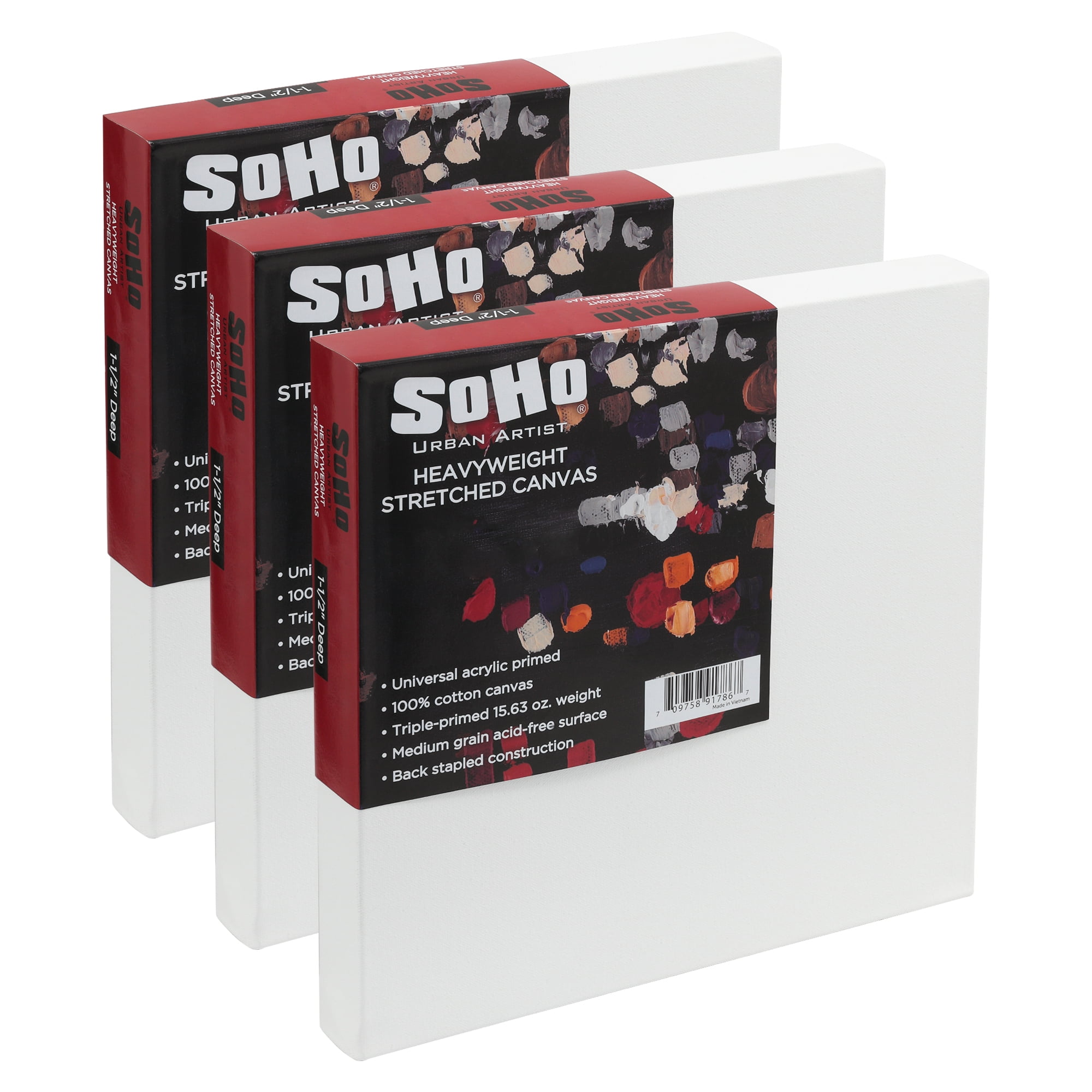 SoHo Urban Artist, 12x12" Heavyweight Stretched Cotton Canvas for ...
