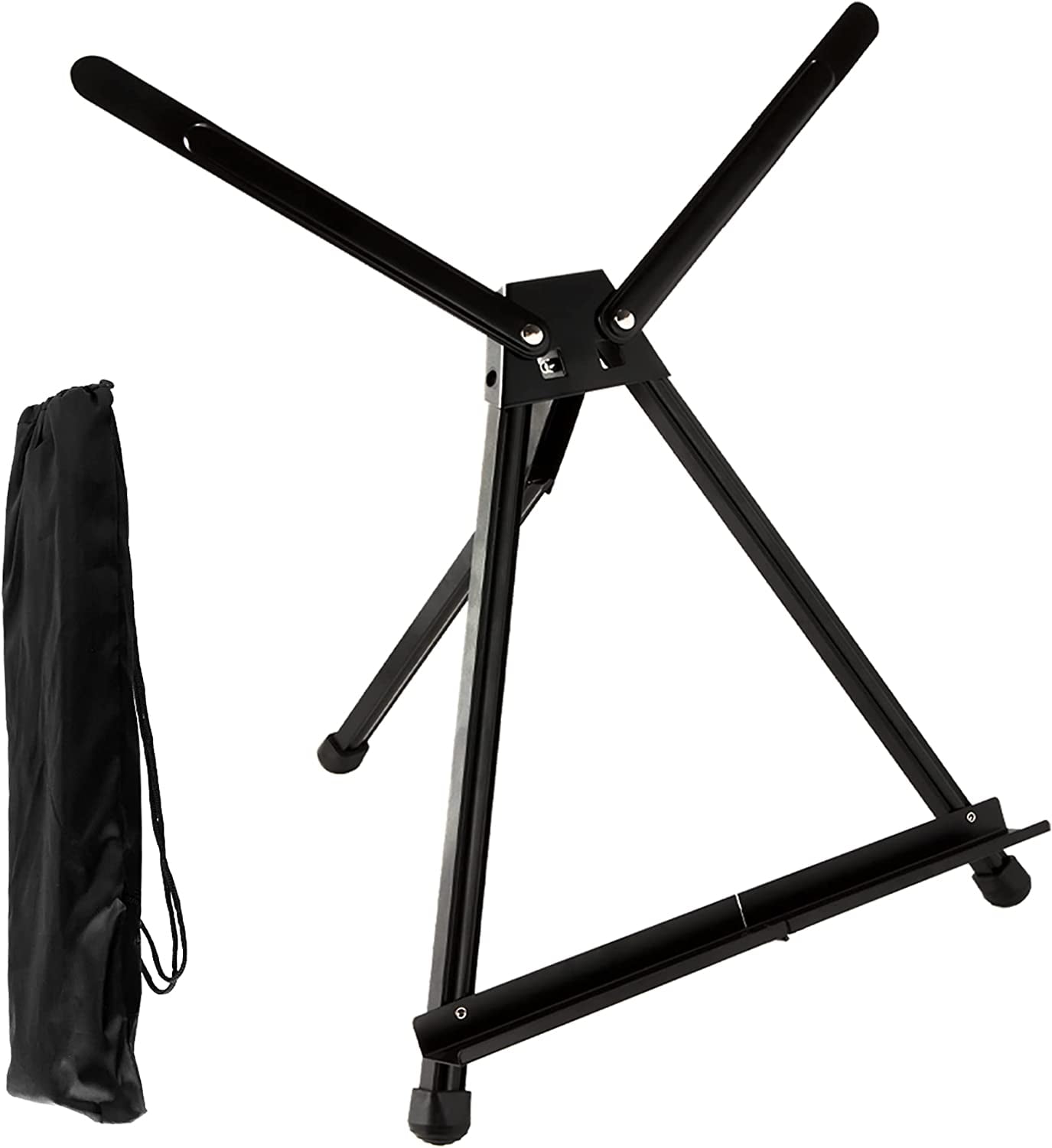 SoHo Urban Artist Black Aluminum Tabletop Easel Stand, Portable Easel ...