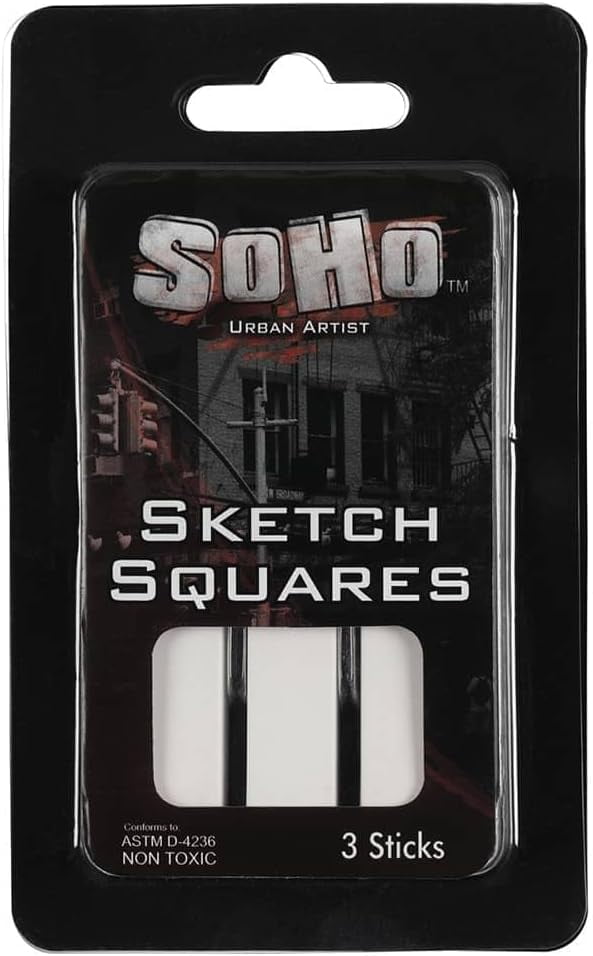 SoHo Urban Artist Charcoal Sketch Squares - Drawing Charcoal for ...