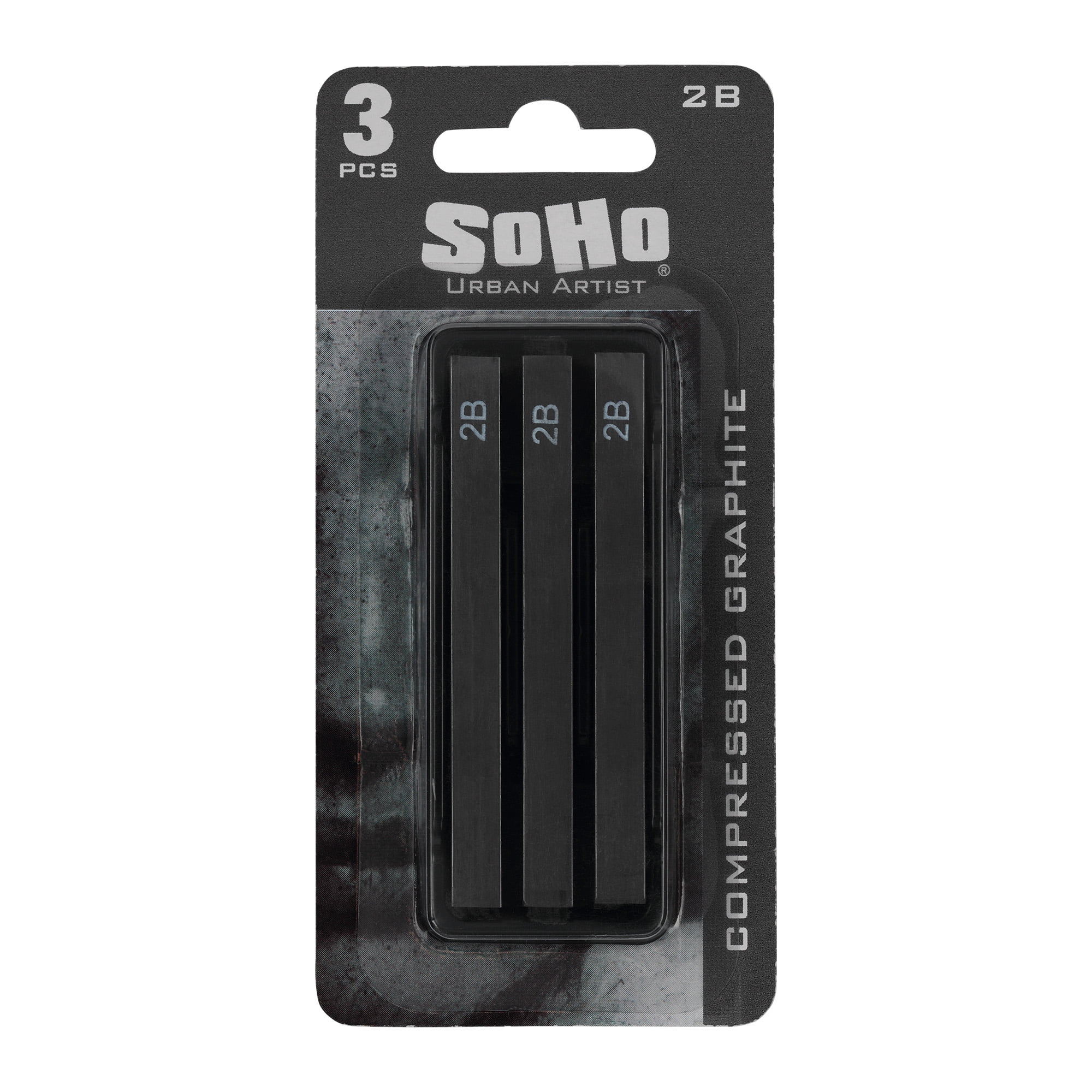 SoHo Urban Artist Compressed Graphite Sticks 2B, Pack of 3 - Premium ...