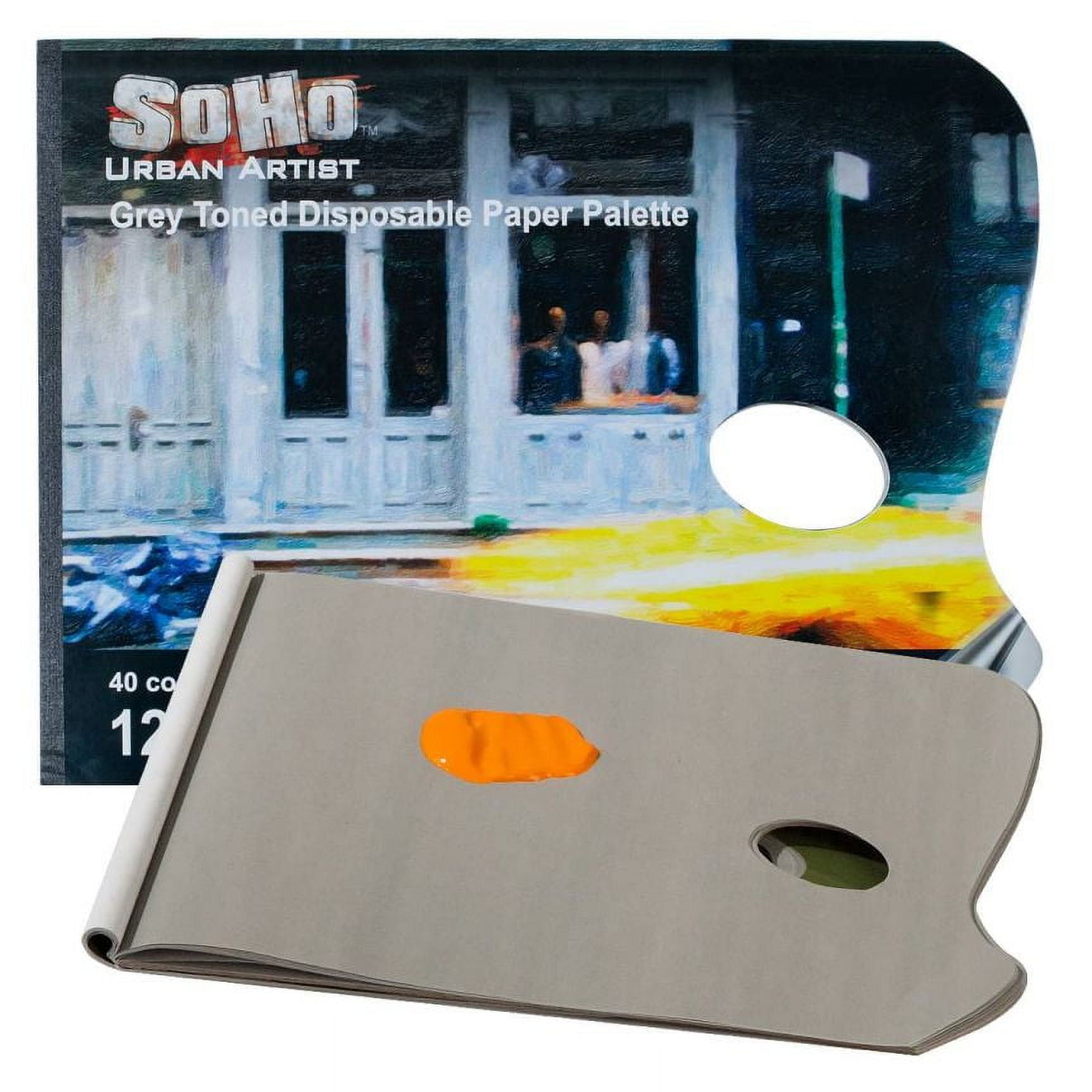 SoHo Urban Artist Disposable Paper Palettes - Grey-Toned 40-Sheet Paper ...