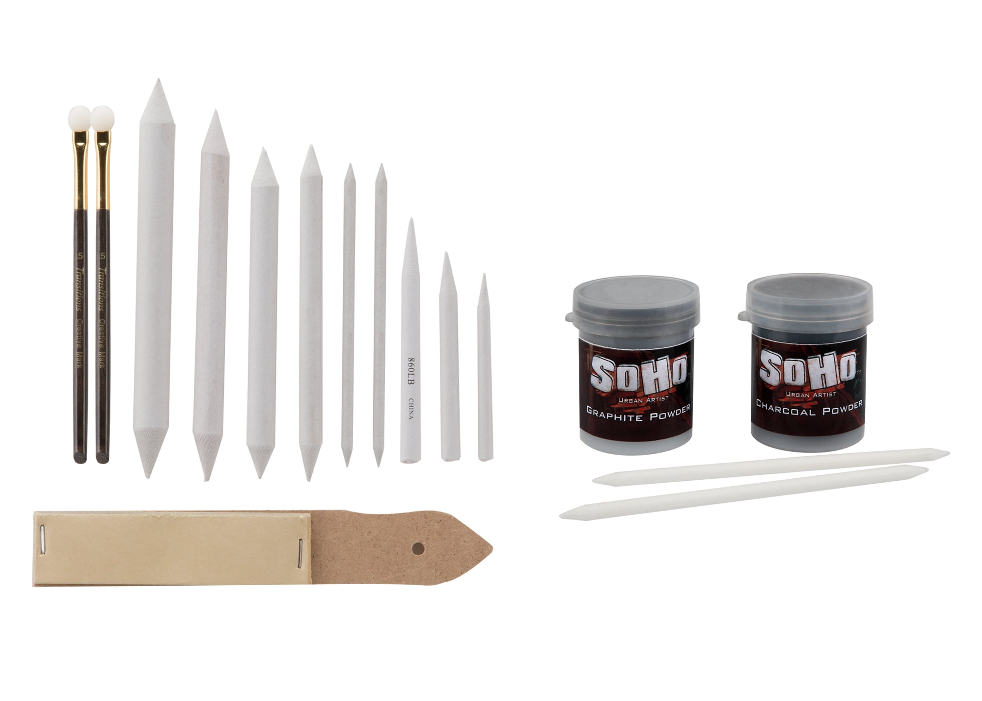 SoHo Urban Artist Graphite And Charcoal Drawing Powders with Complete ...