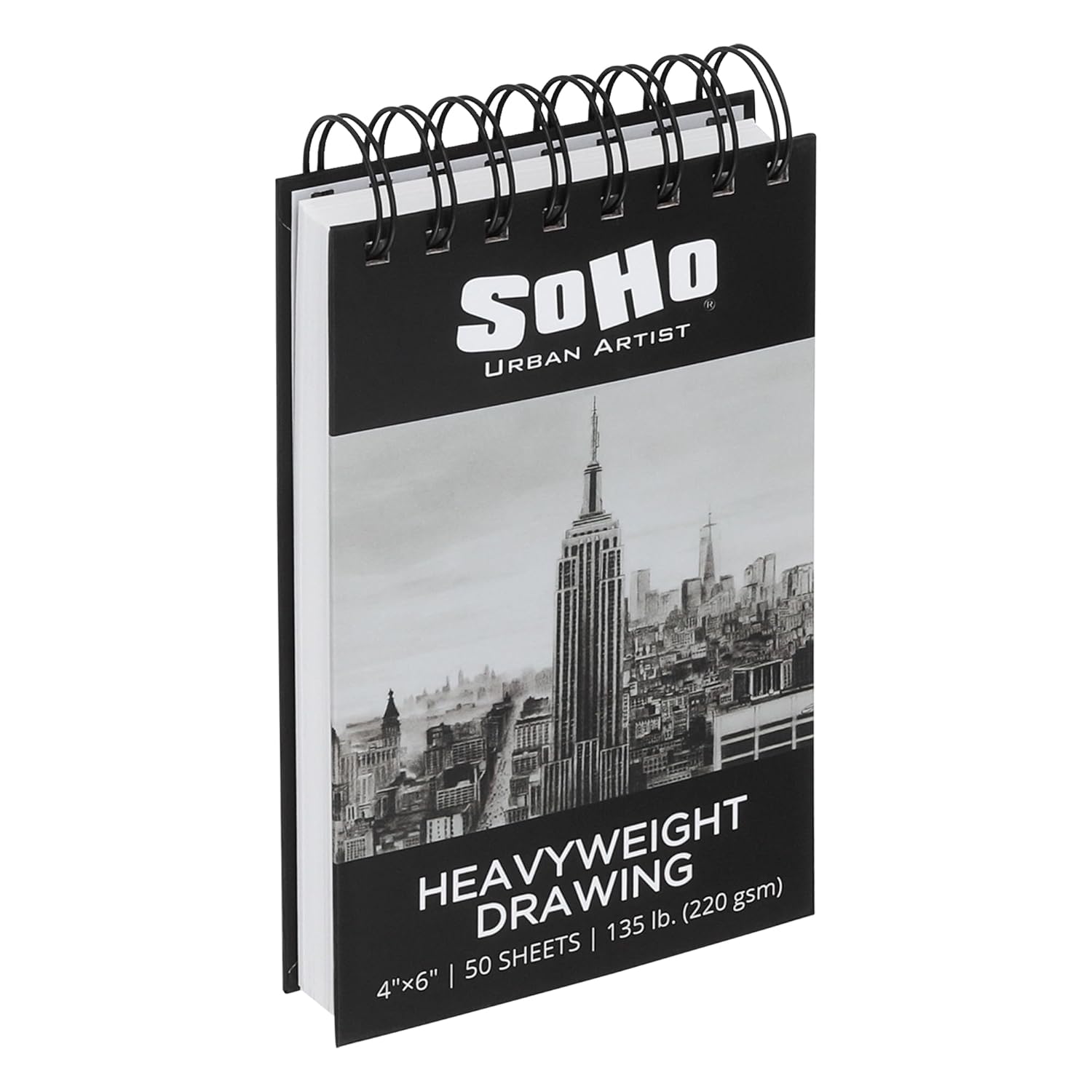 SoHo Urban Artist Hardcover Drawing Pad 4x6", 12 Pack, 600 Sheets - 135 ...