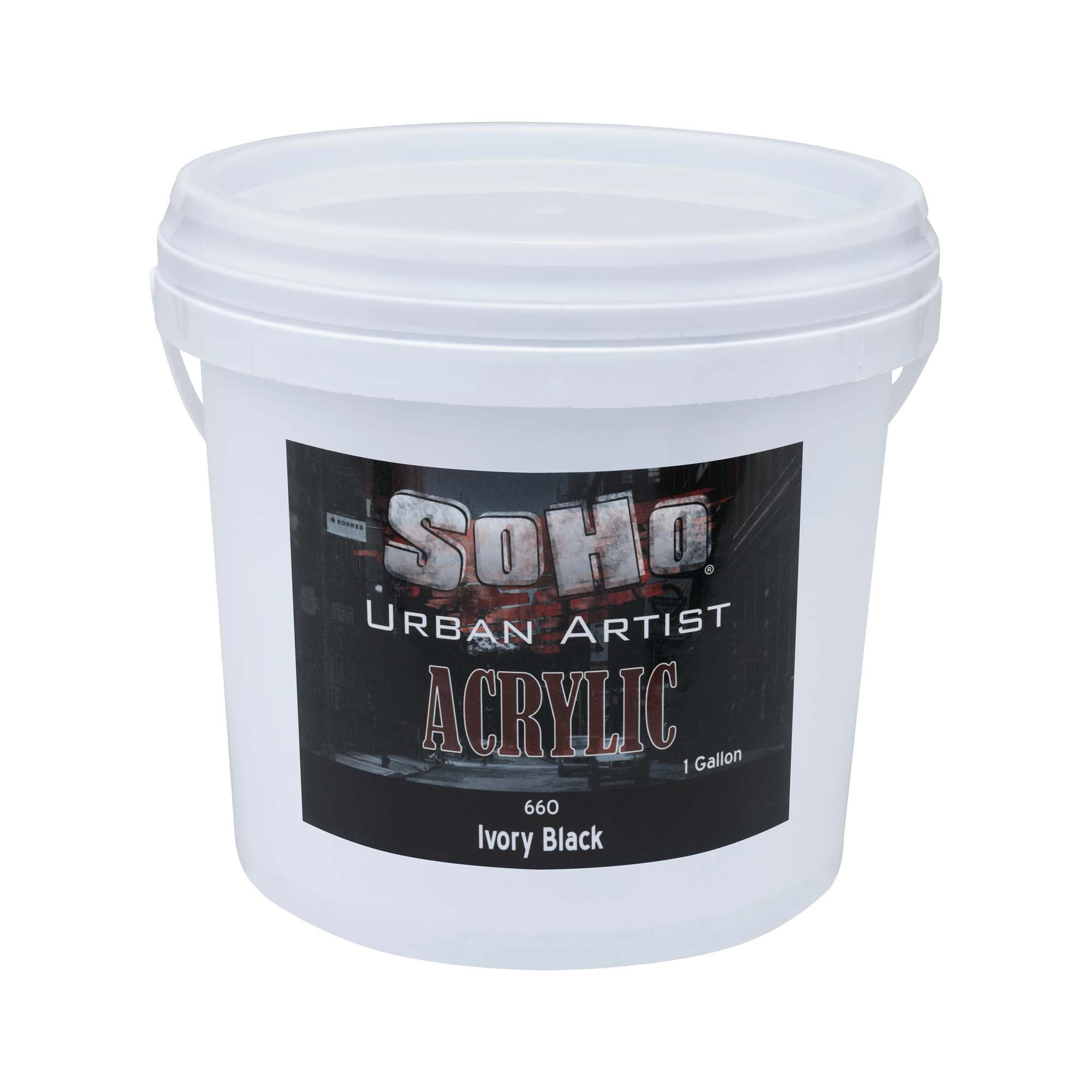 SoHo Urban Artist Heavy Body Acrylic Paint - 1 Gallon - Ivory Black ...