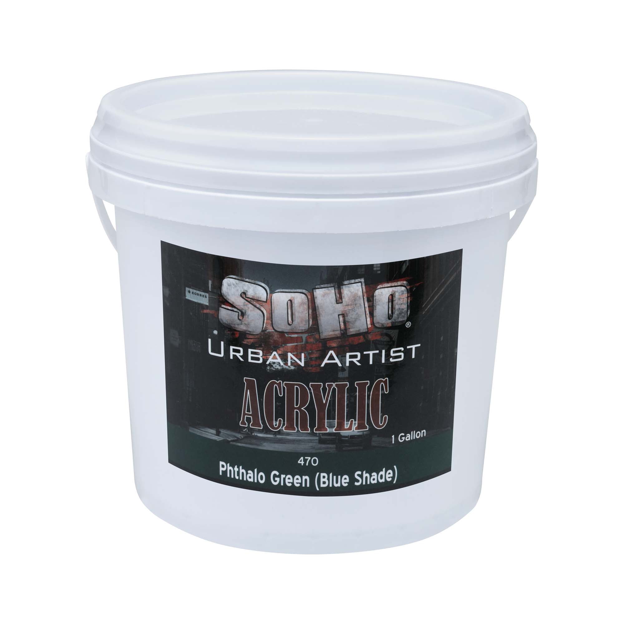 SoHo Urban Artist Heavy Body Acrylic Paint - 1 Gallon - Phthalo Green ...