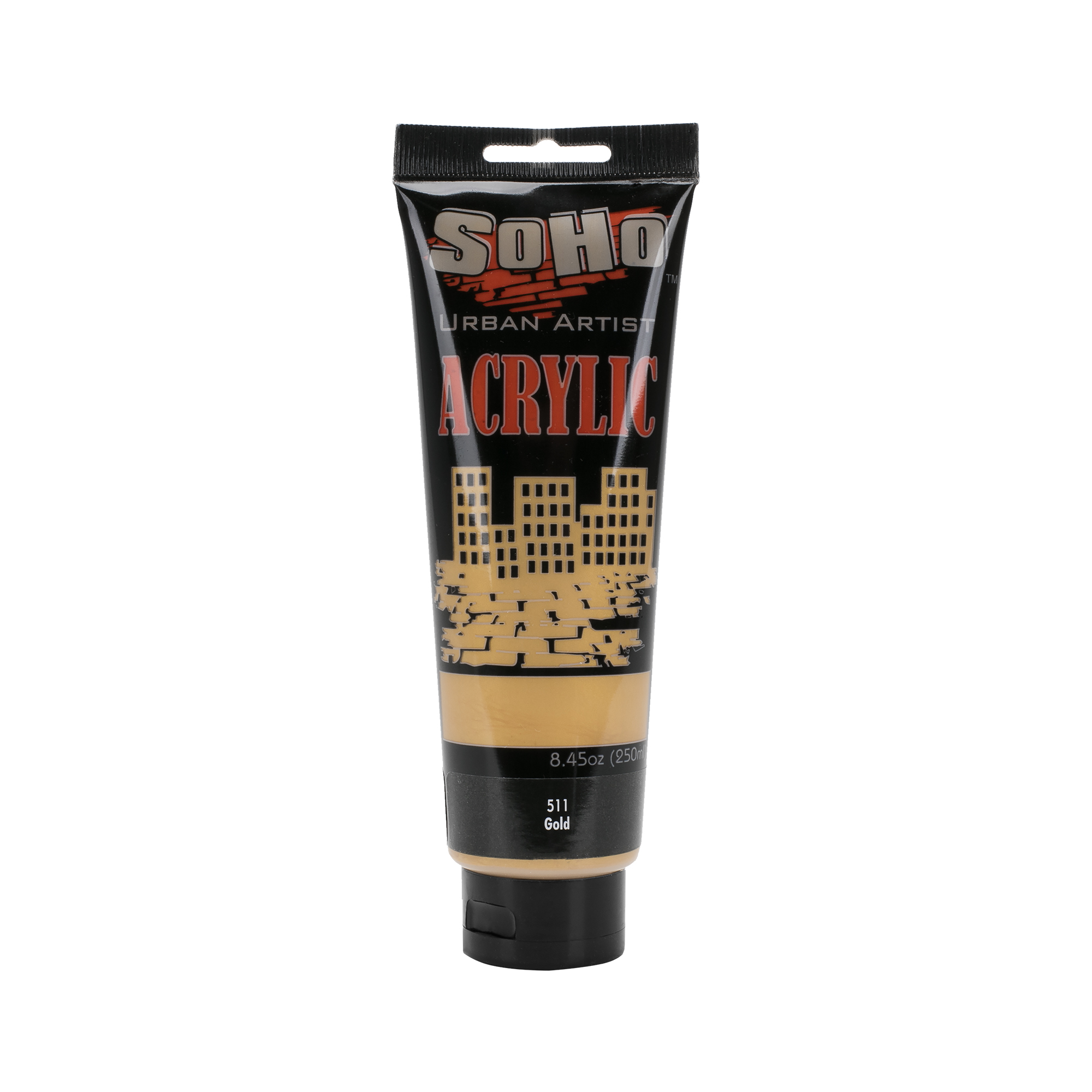 SoHo Urban Artist Heavy Body Acrylic Paint - 250 ml Tube - Gold - Thick ...