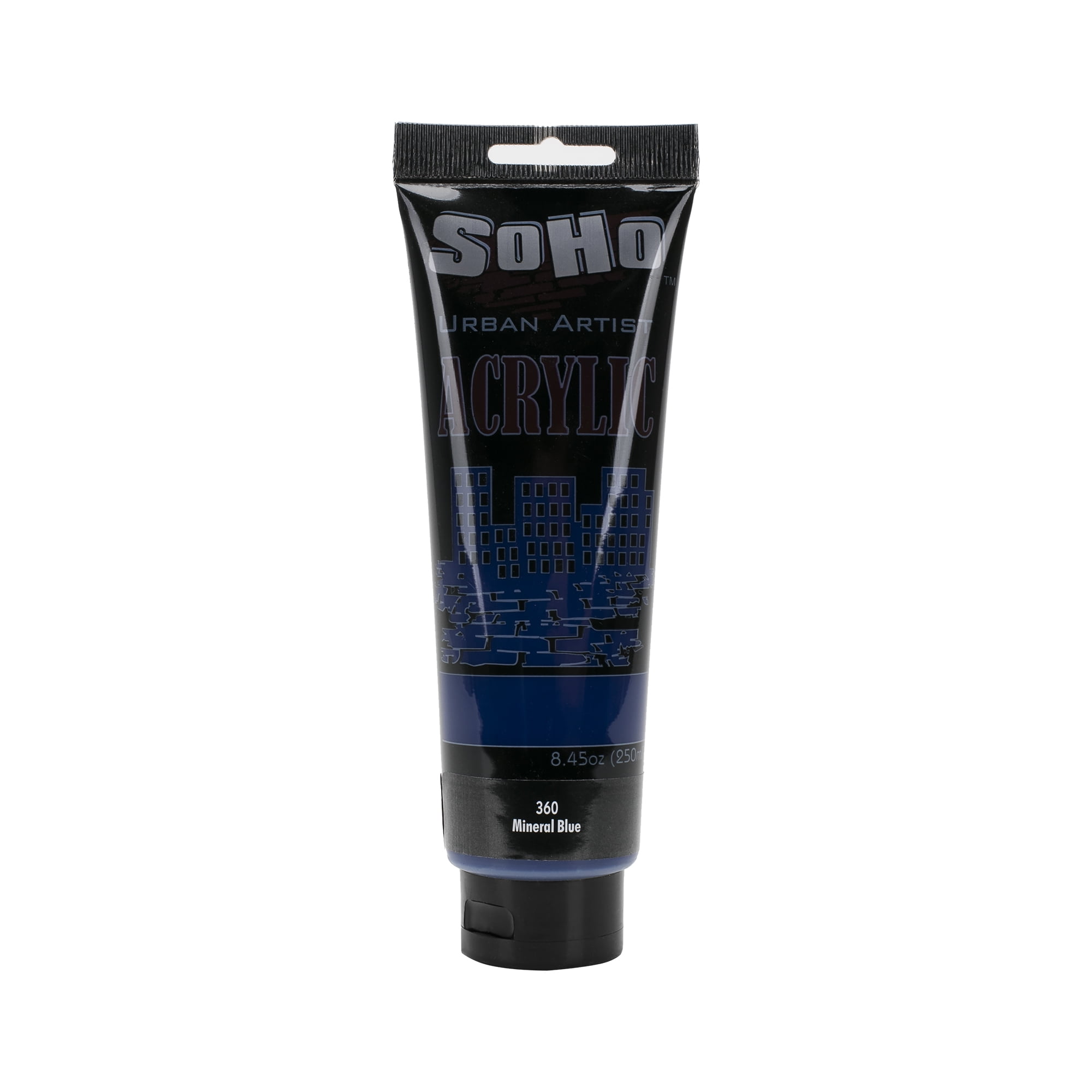 SoHo Urban Artist Heavy Body Acrylic Paint - 250 ml Tube - Mineral Blue ...