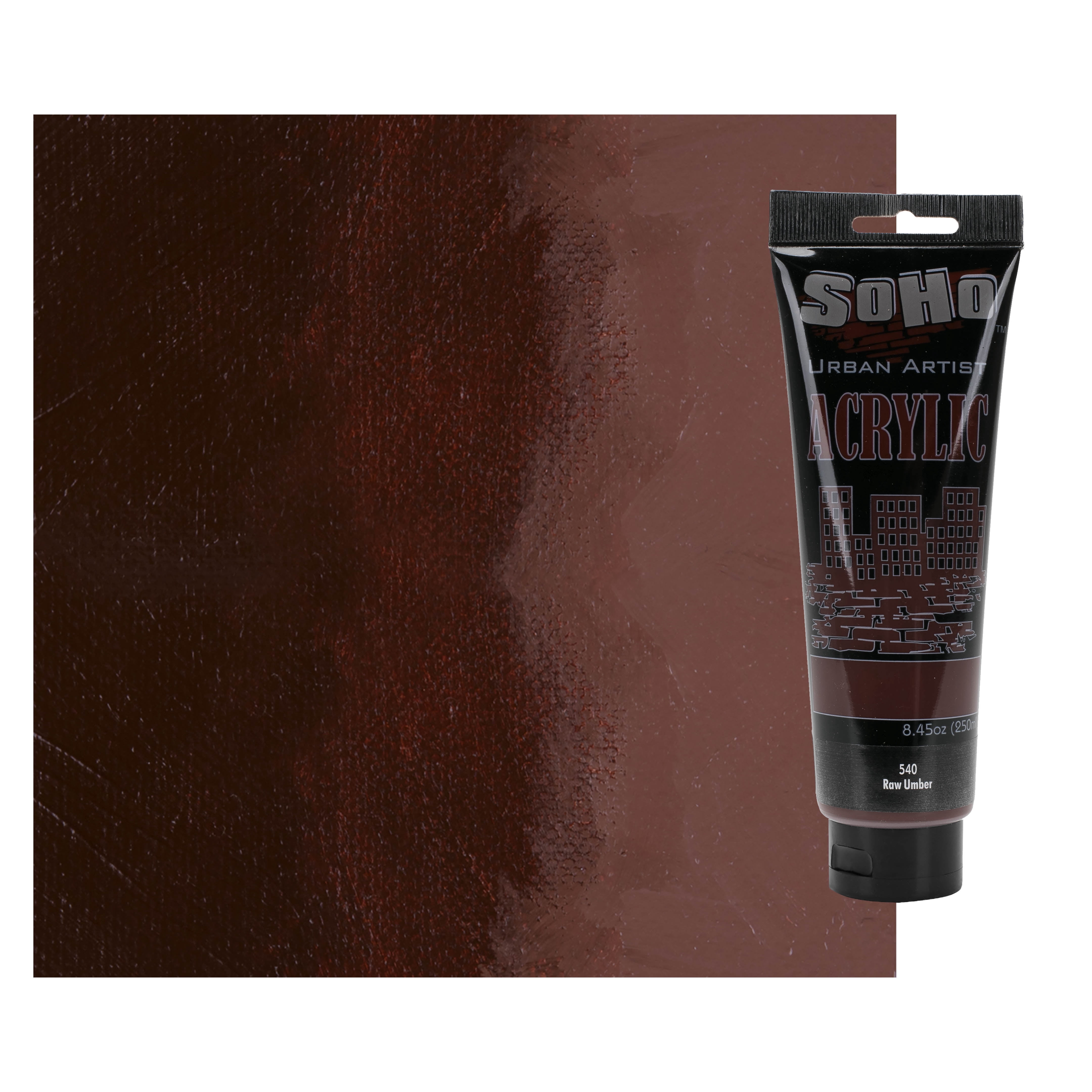 SoHo Urban Artist Heavy Body Acrylic Paint - 250 ml Tube - Raw Umber ...