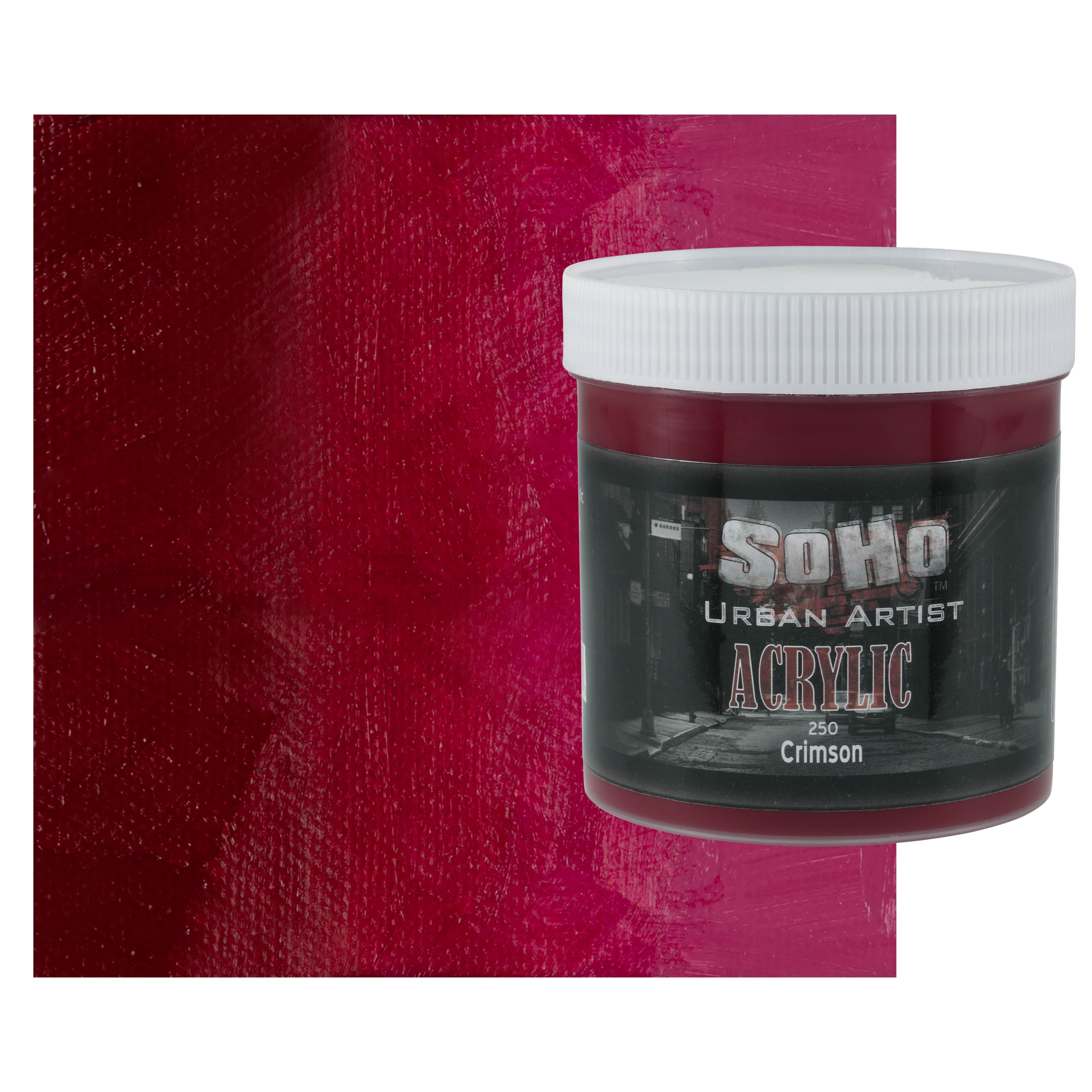 SoHo Urban Artist Heavy Body Acrylic Paint - 500 ml Jar - Crimson ...