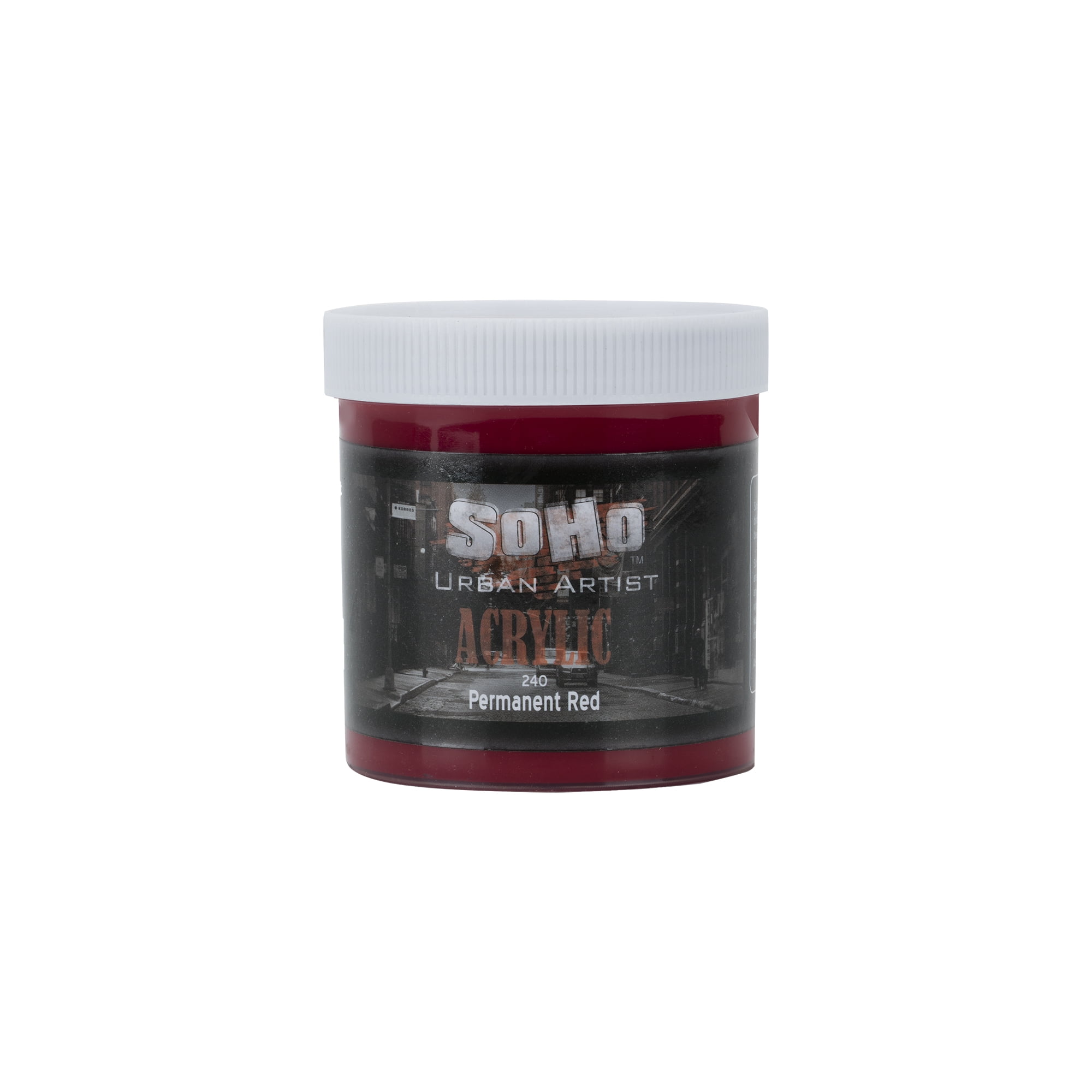 SoHo Urban Artist Heavy Body Acrylic Paint - 500 ml Jar - Permanent Red ...