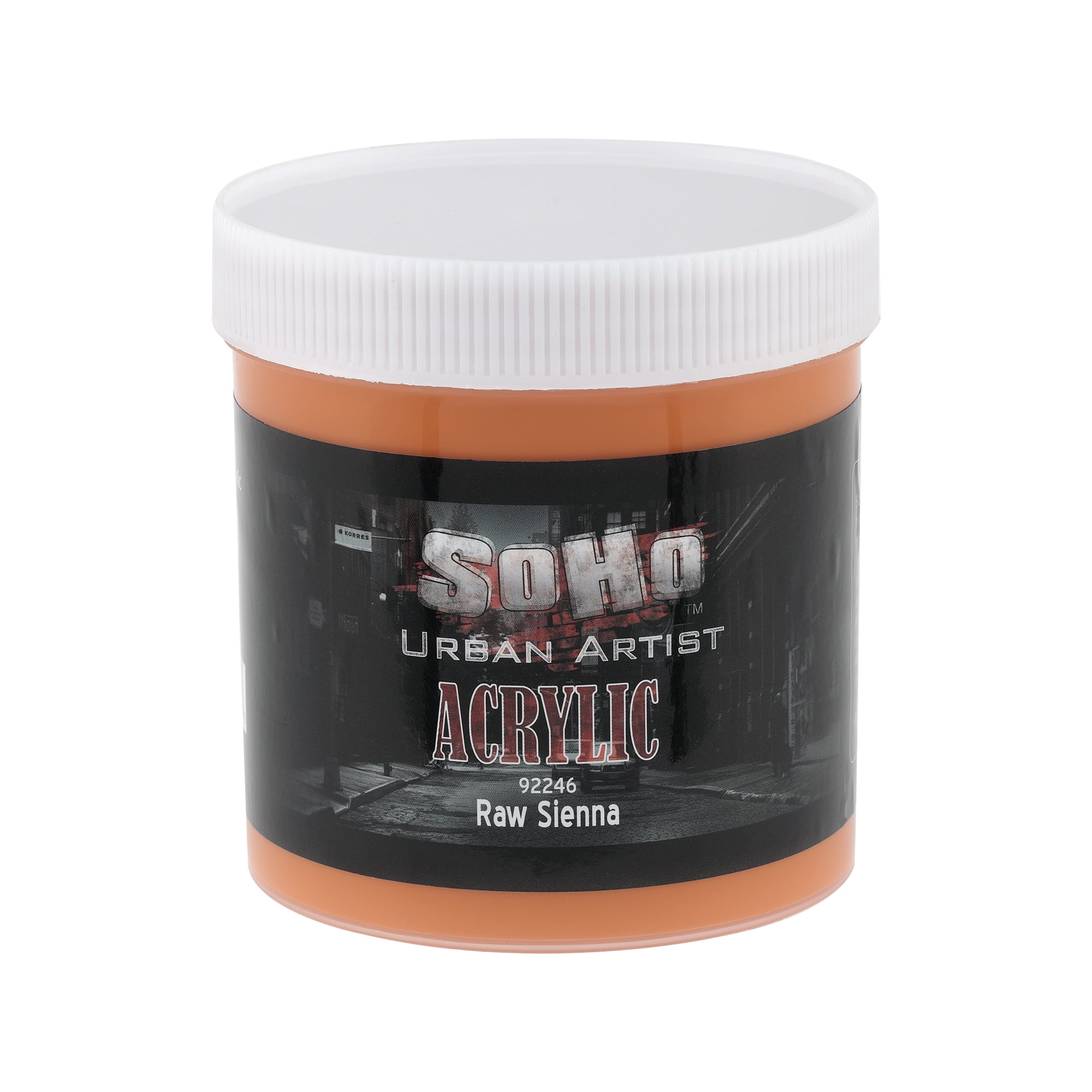 SoHo Urban Artist Heavy Body Acrylic Paint - 500 ml Jar - Raw Sienna - Thick, Rich Color ...