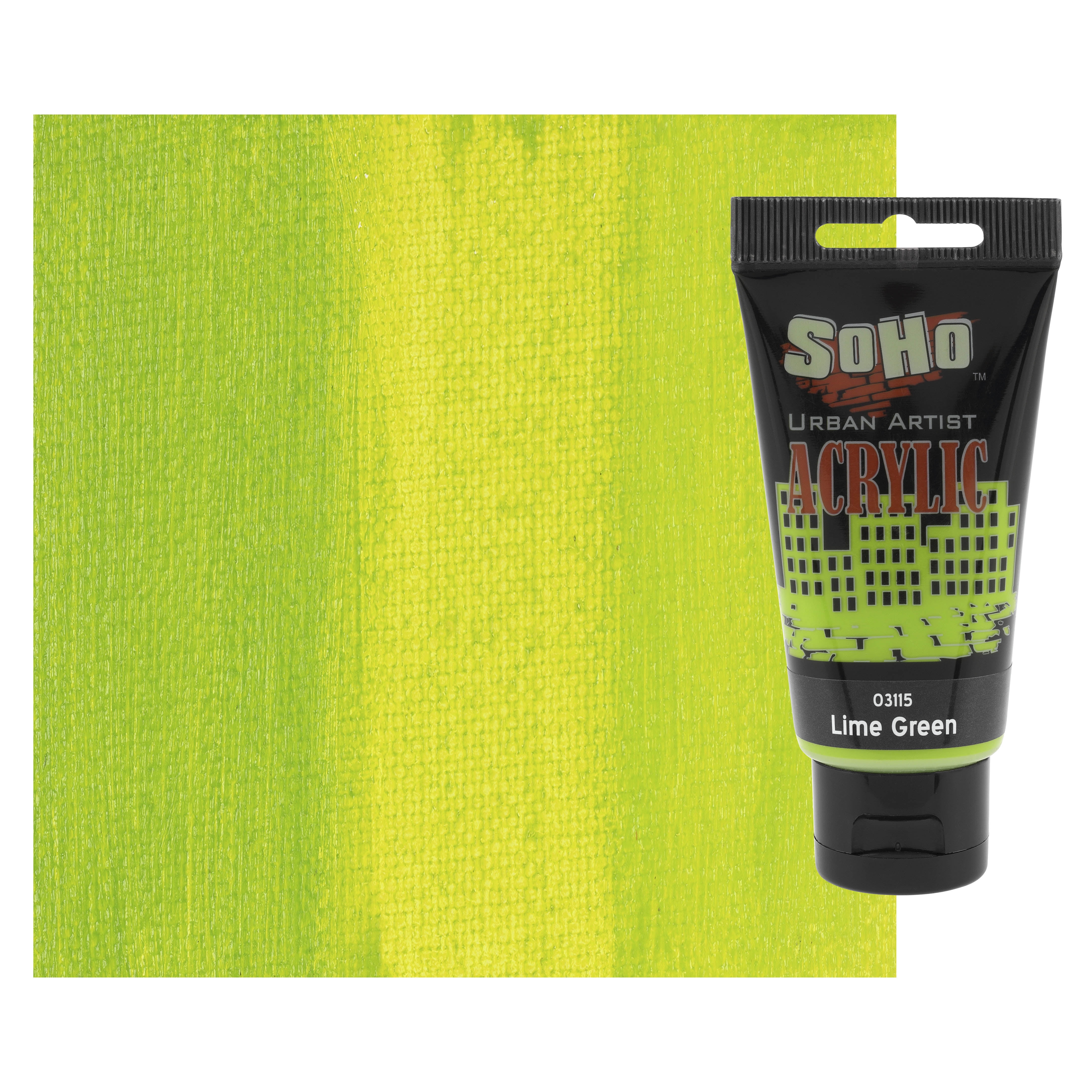 SoHo Urban Artist Heavy Body Acrylic Paint - 75 ml Tube - Lime Green ...