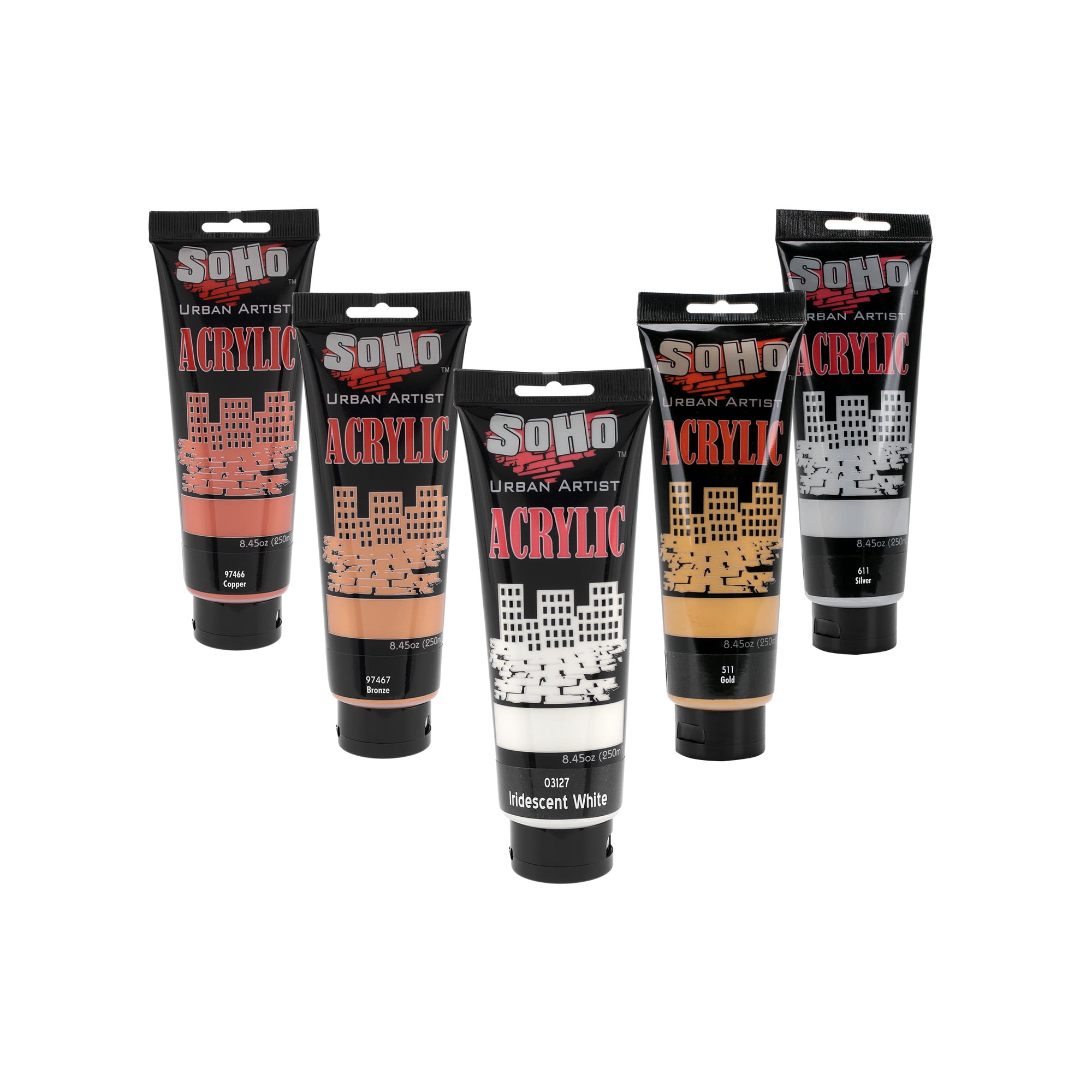 SoHo Urban Artist Heavy Body Acrylic Paint - Set of 5 - 250mL ...