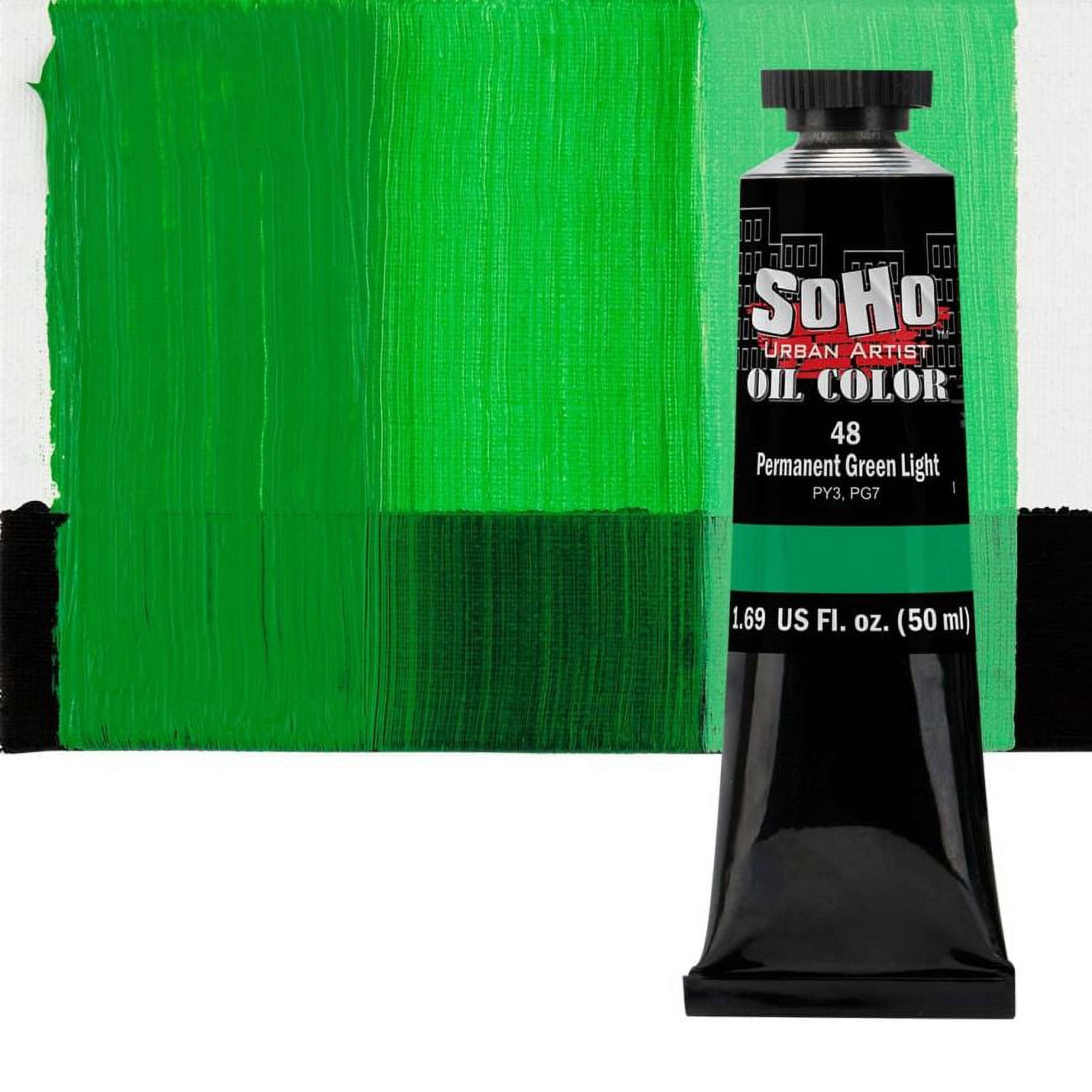SoHo Urban Artist Oil Paint - Permanent Green Light, 50 ml Tube - Best ...