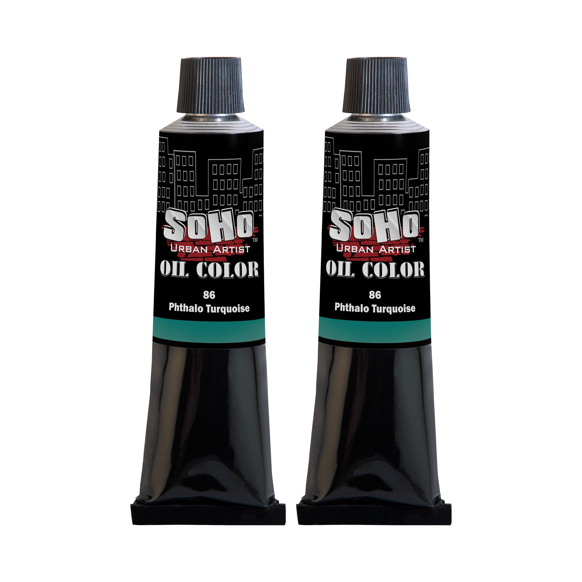 SoHo Urban Artist Oil Paint - 2 Pack, Phthalo Turquoise 2 Pack - 170 ml ...