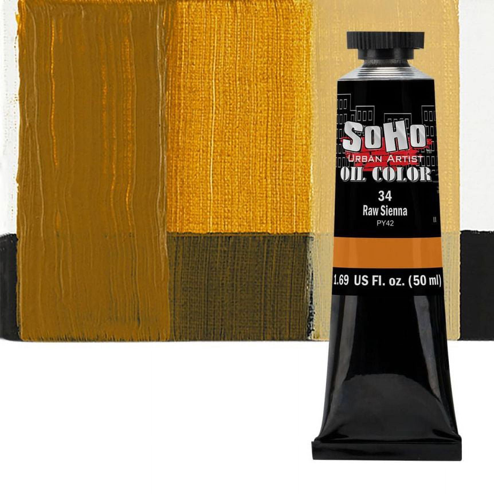 SoHo Urban Artist Oil Paint - Raw Sienna, 50 ml Tube - Best Valued Oil ...