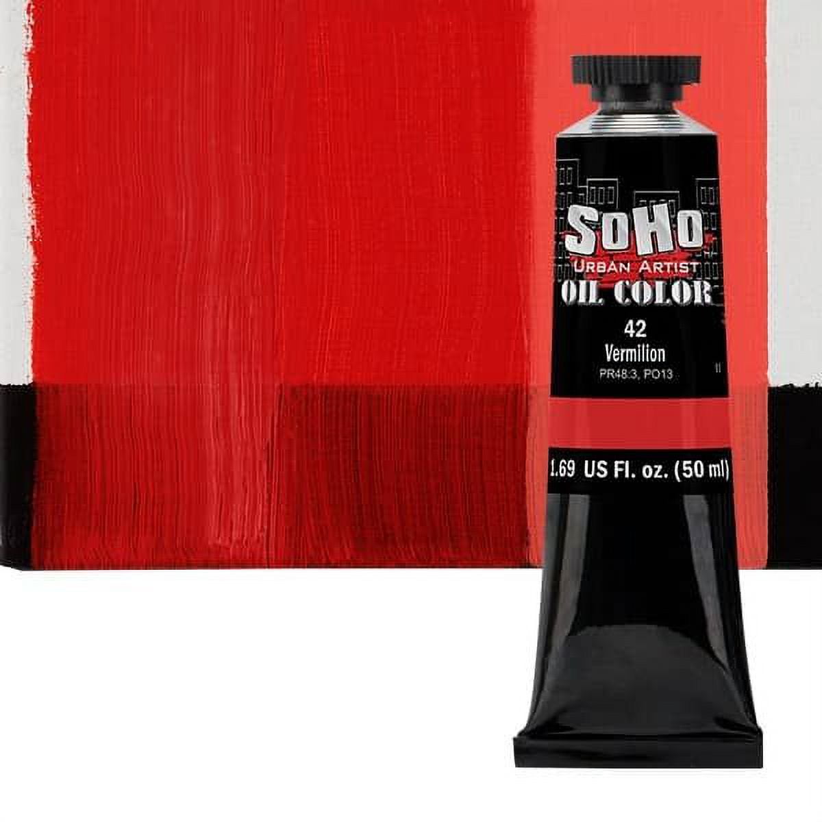 SoHo Urban Artist Oil Paint - Vermilion, 50 ml Tube - Best Valued Oil ...