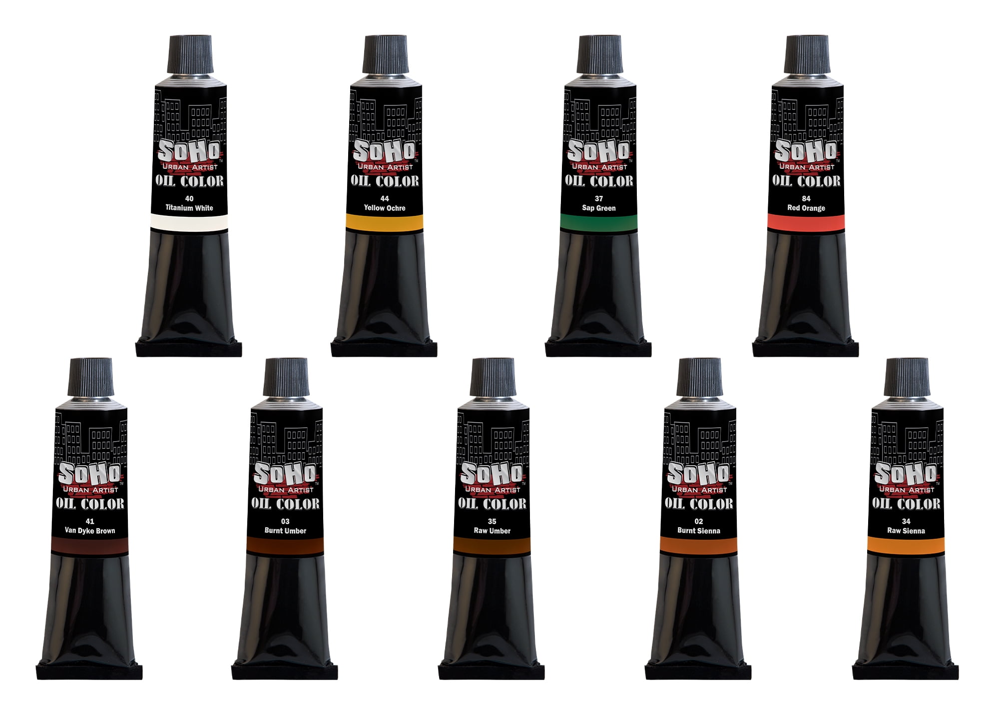 SoHo Urban Artist Oil Paint - Earth Colors Set of 9 - 170 ml - Best ...