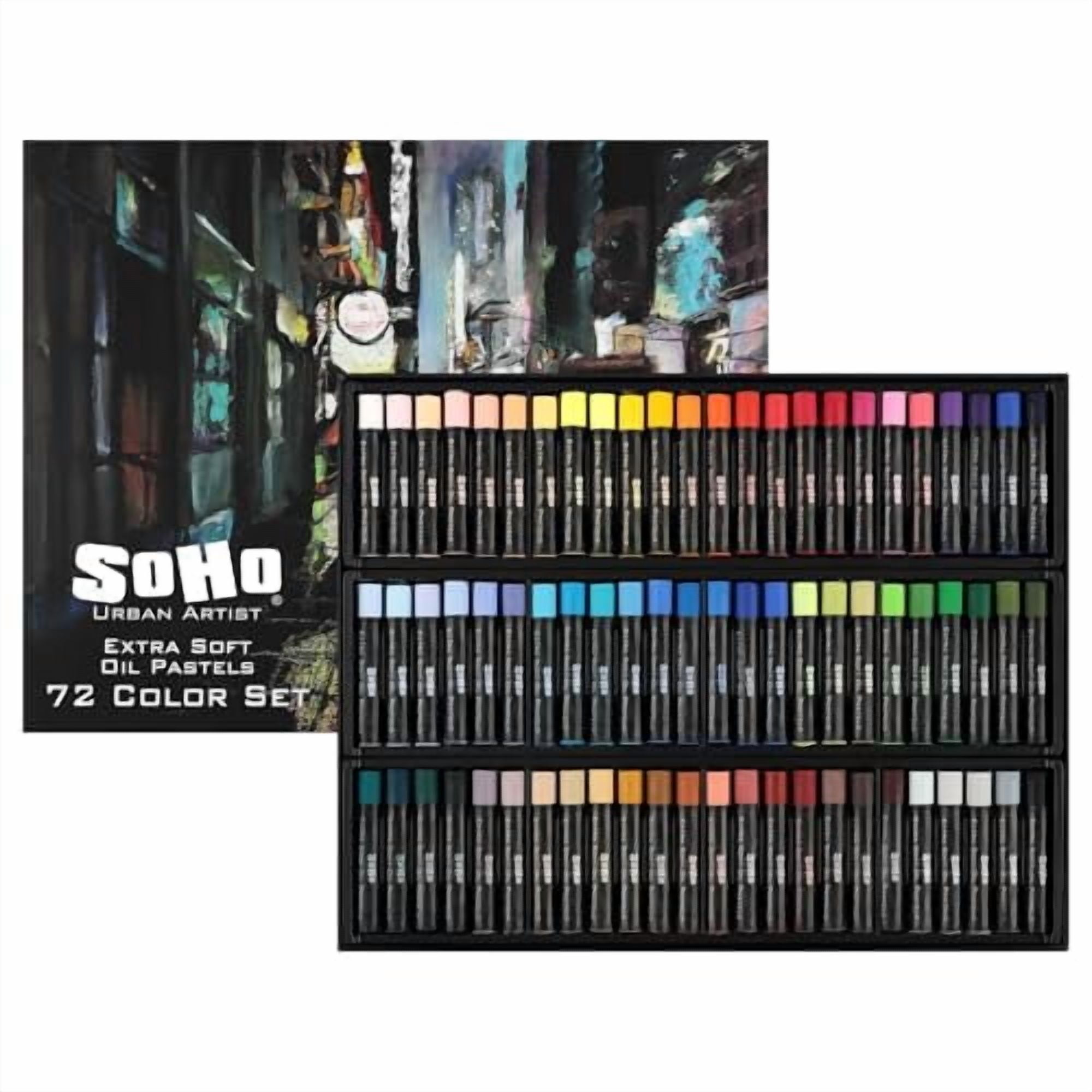 SoHo Urban Artist Oil Pastels Set of 72 - Extra Soft, Blendable, Highly ...
