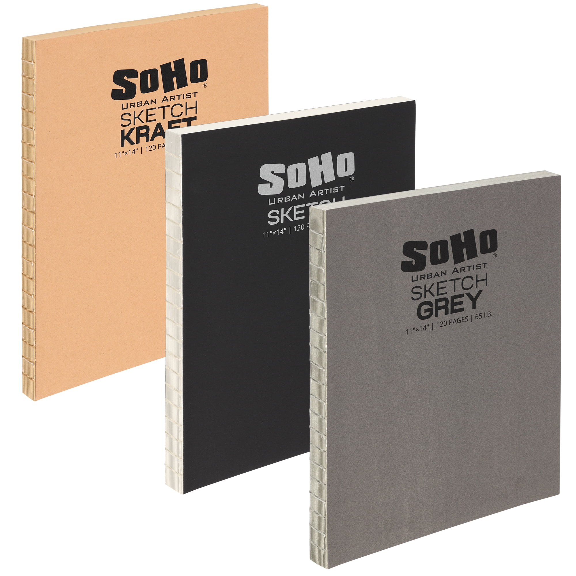 SoHo Urban Artist Open Bound Sketch Pads - Open Coptic Bound Sketch ...