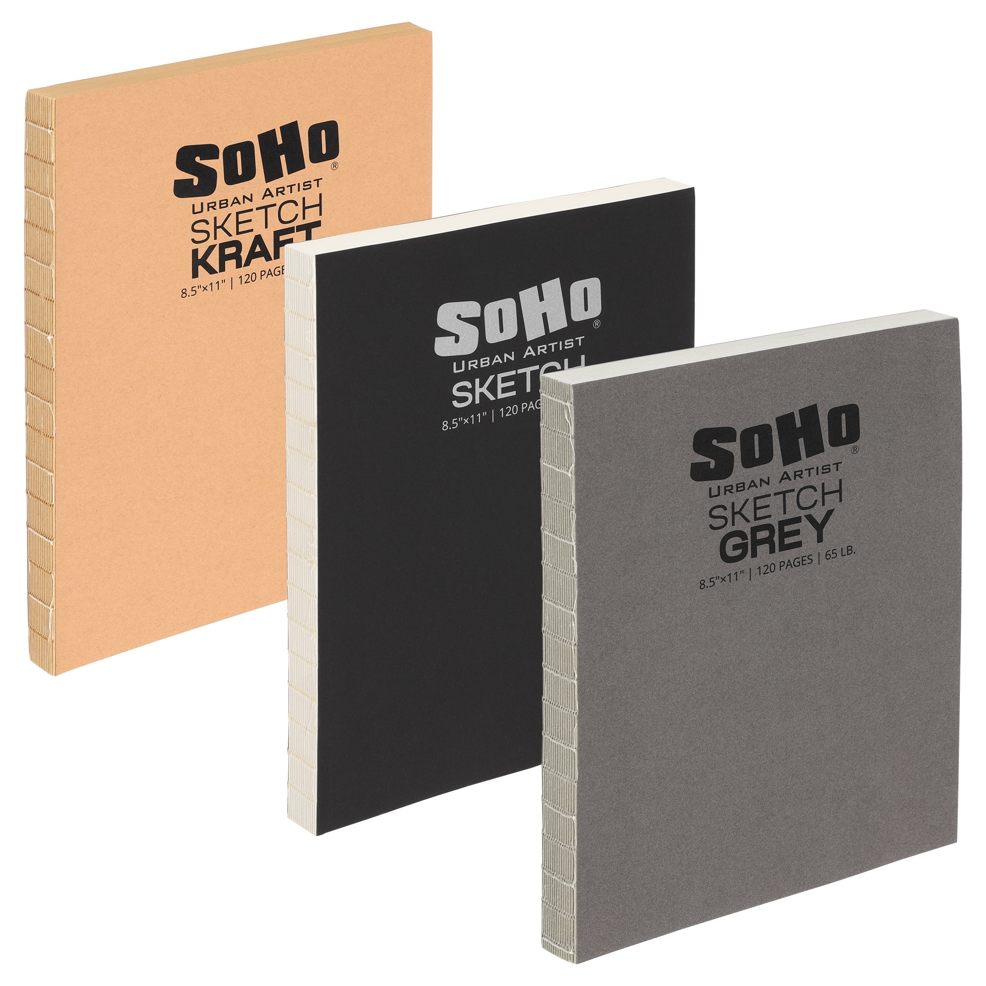 SoHo Urban Artist Open Bound Sketch Pads - Open Coptic Bound Sketch ...