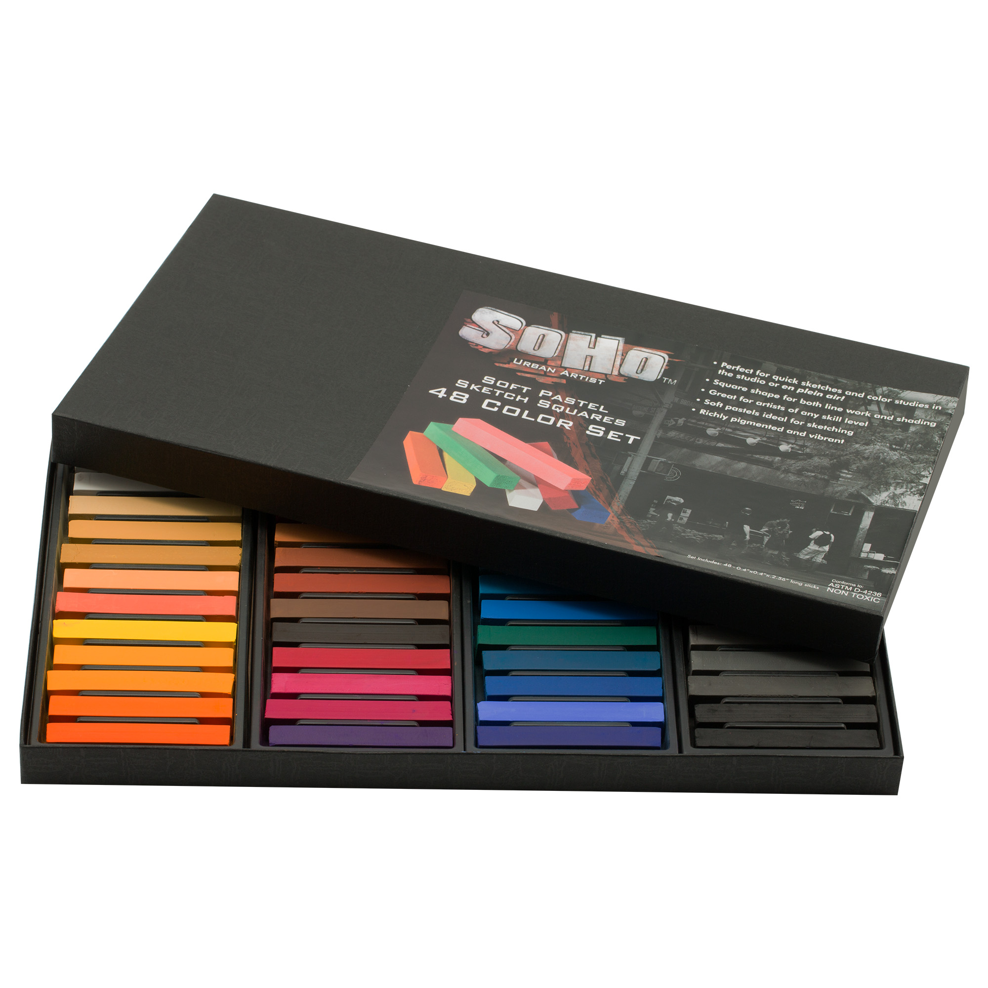SoHo Urban Artist Soft Pastel Sketch Squares - Richly Pigmented ...