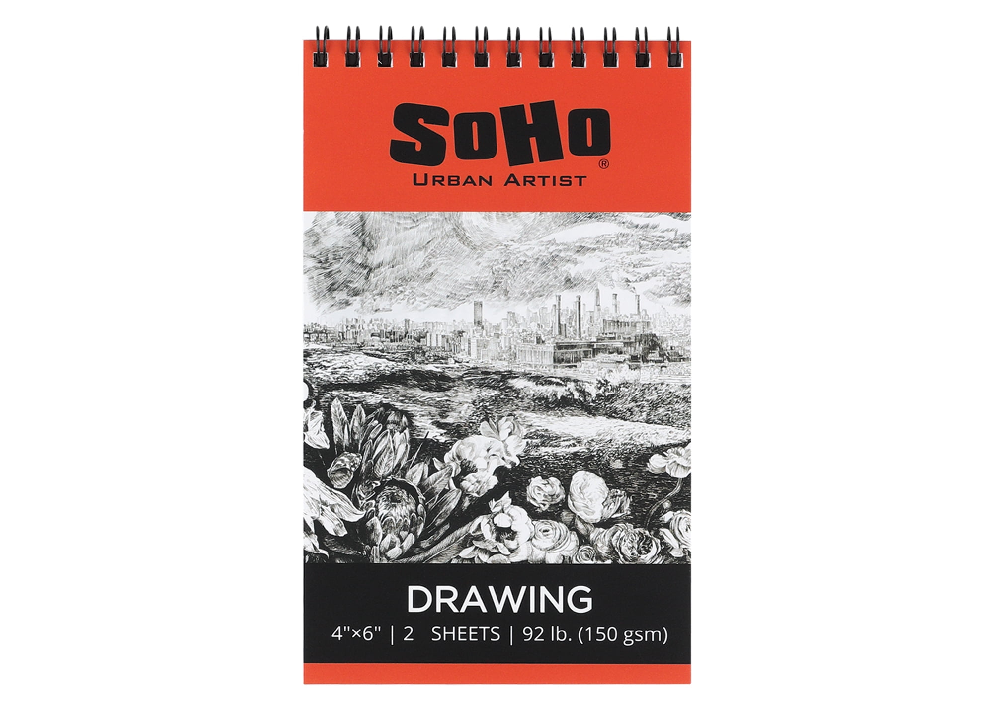 SoHo Urban Artist Softcover Drawing Pad 4x6" - 92 lb. (150gsm), 24 ...