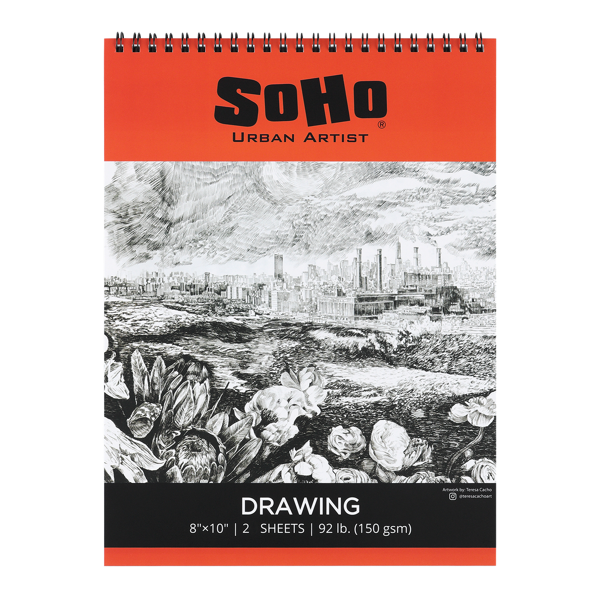 SoHo Urban Artist Softcover Drawing Pad 8x10" - 92 lb. (150gsm), 24 ...